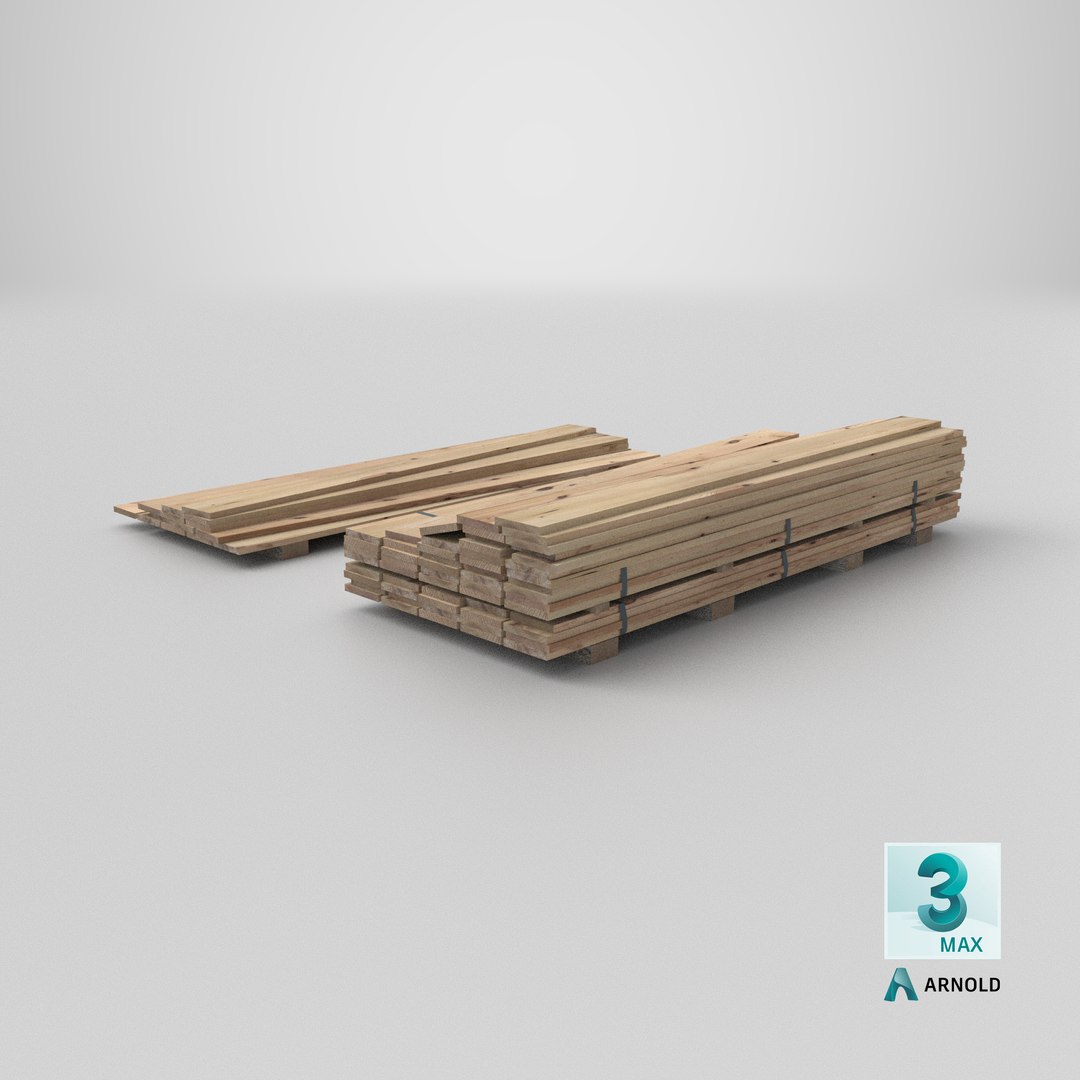 Stack Of Wooden Planks PBR 2 3D Model - TurboSquid 2185563