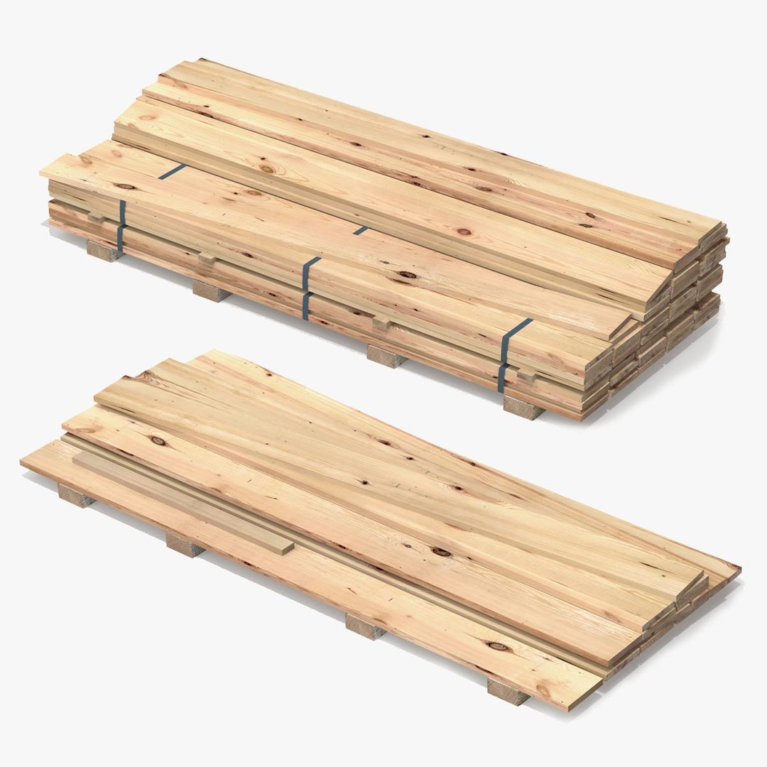 Stack Of Wooden Planks PBR 2 3D Model - TurboSquid 2185563