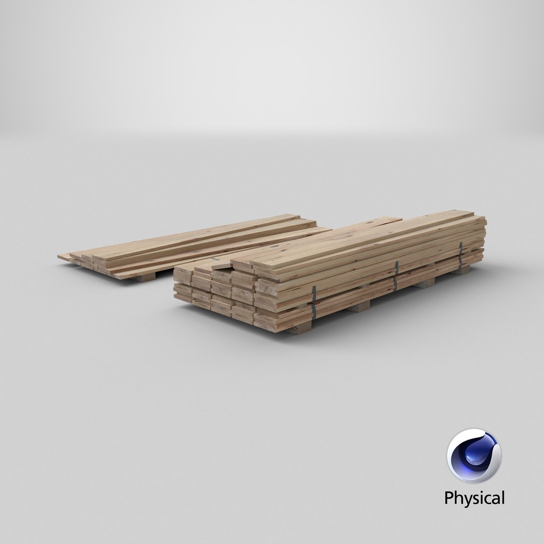 Stack Of Wooden Planks PBR 2 3D Model - TurboSquid 2185563