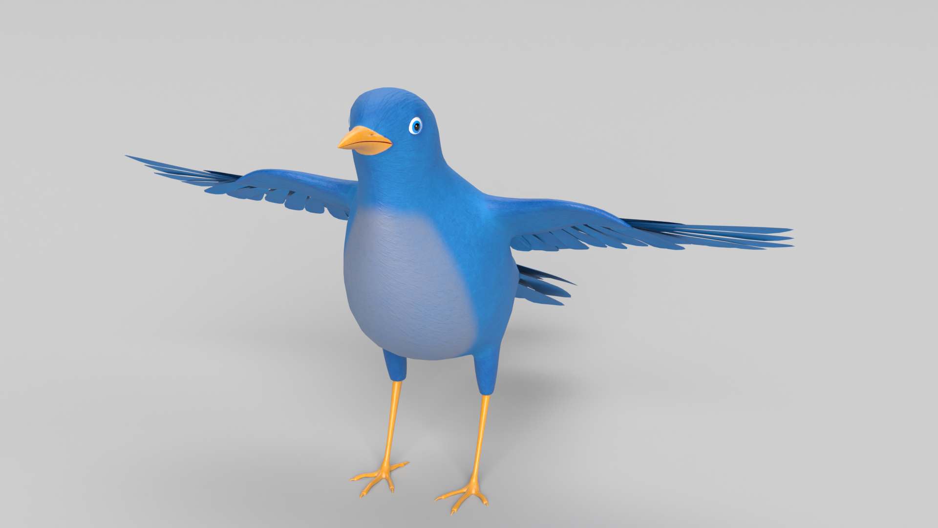 3D cartoon bluebird bird - TurboSquid 1681255