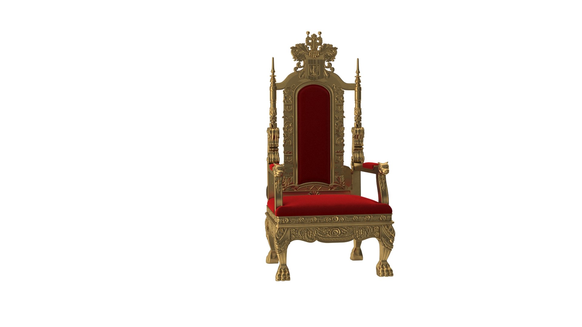 Throne Baroque Chair 3D Model - TurboSquid 1975768