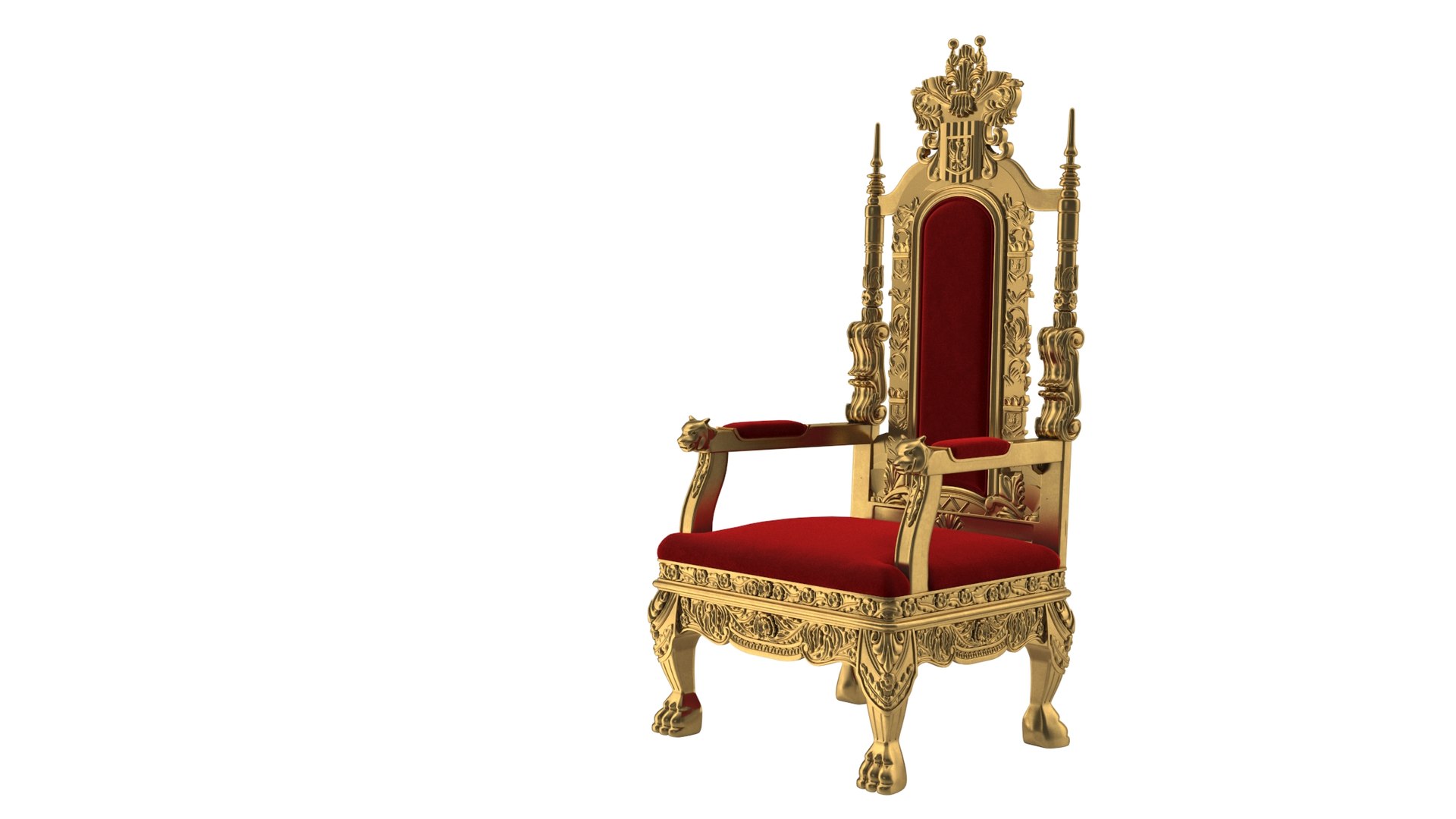 Throne Baroque Chair 3D Model - TurboSquid 1975768