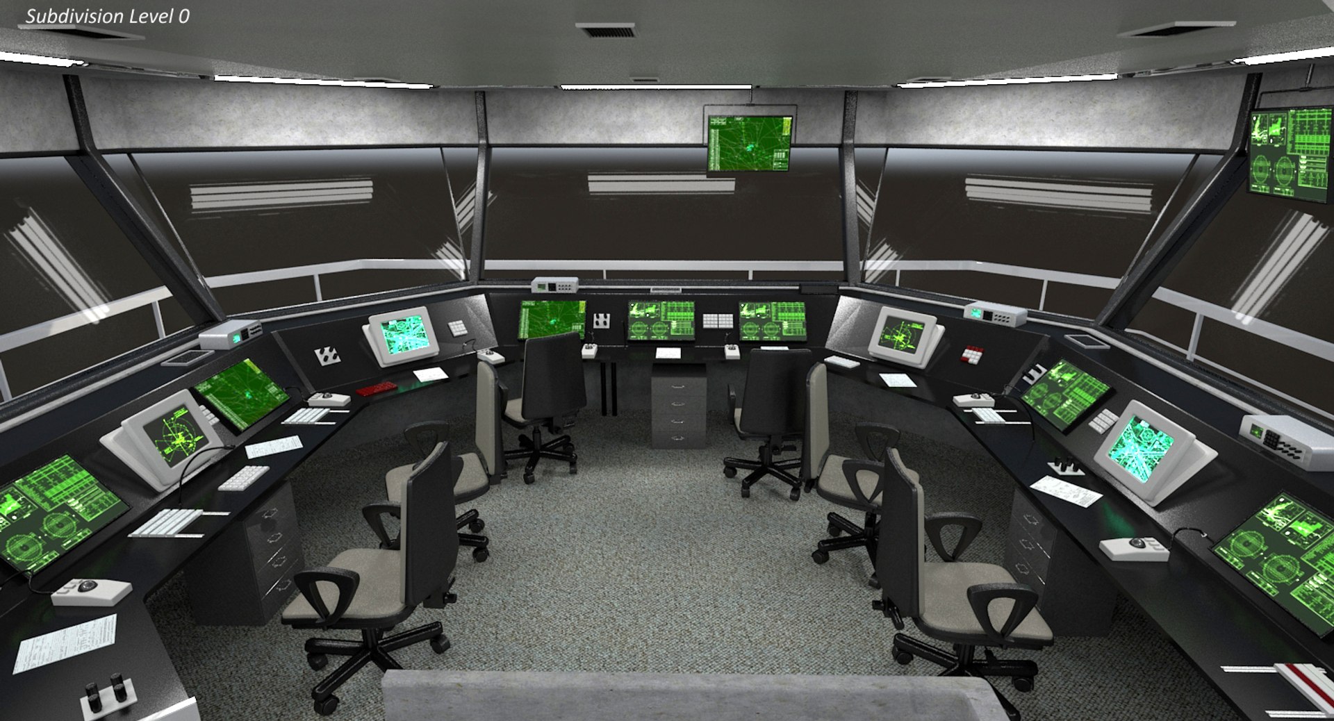 3D Air Tower Aircraft Cockpit Model - TurboSquid 1343161