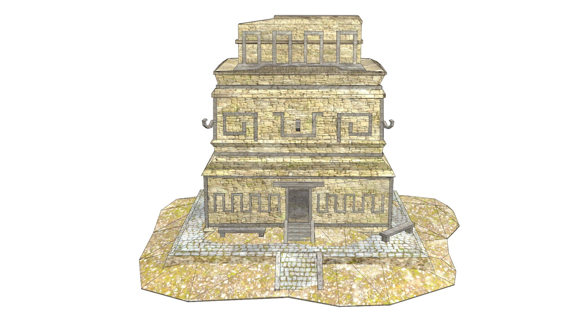 3D - Mayan Building Model - TurboSquid 1593758