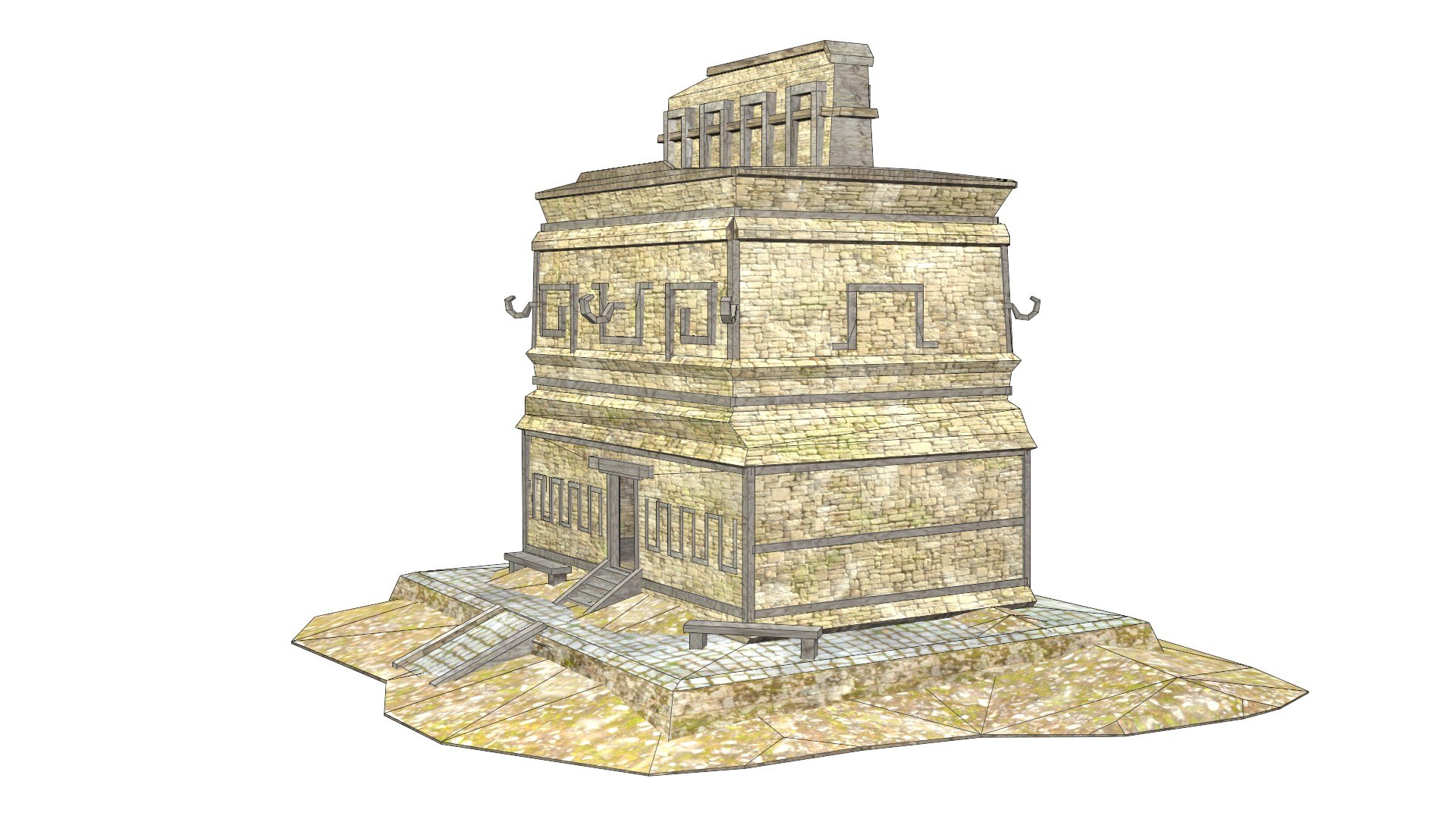 3D - Mayan Building Model - TurboSquid 1593758