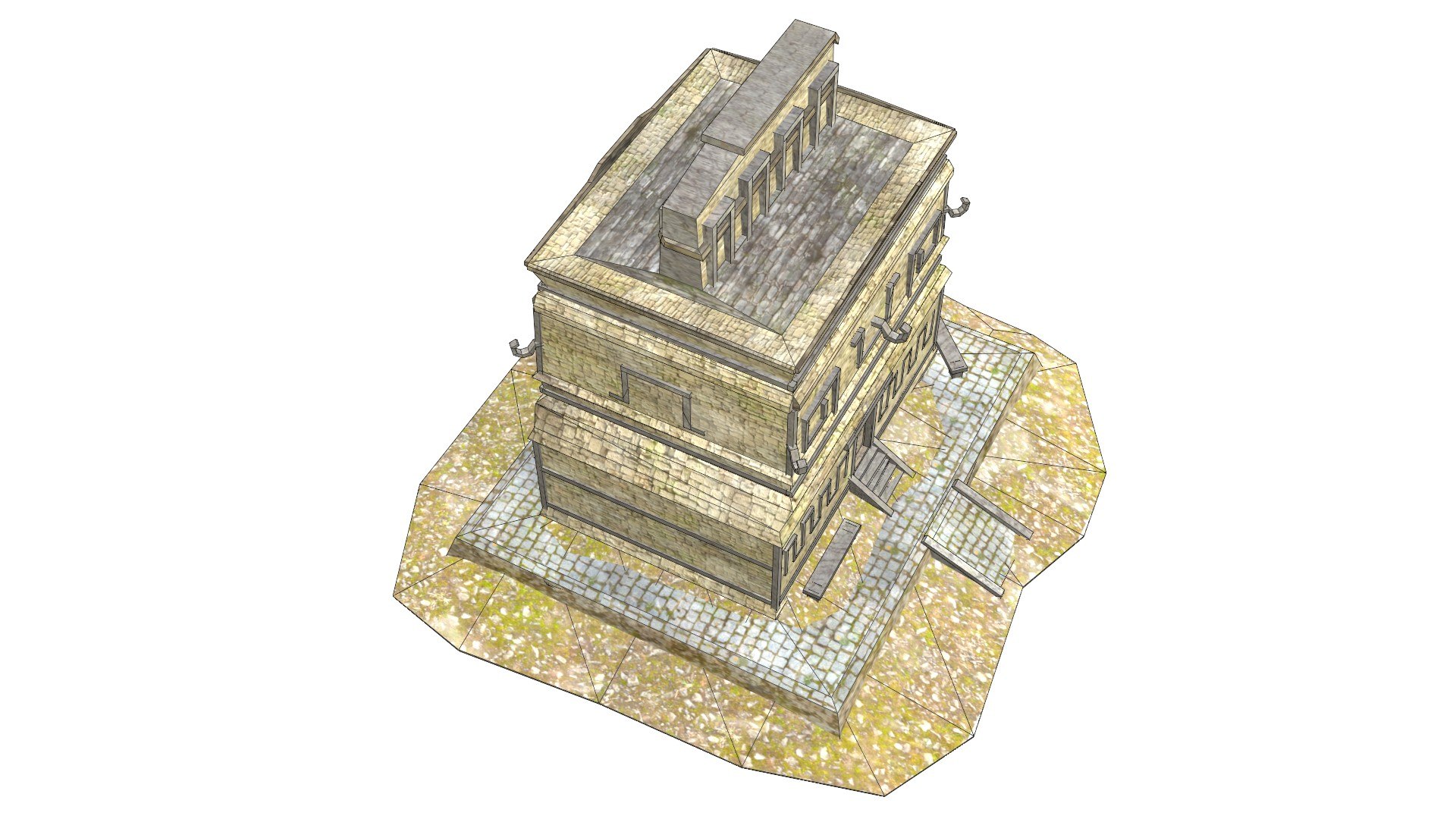 3D - Mayan Building Model - TurboSquid 1593758