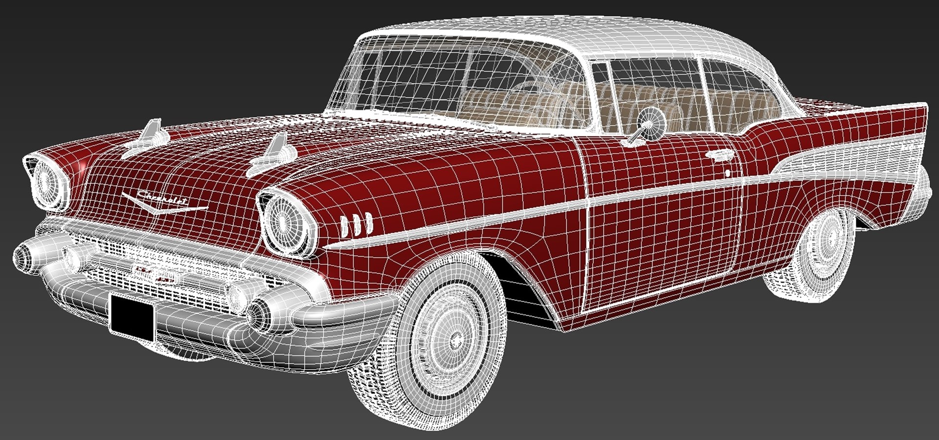 Chevrolet Bel Air Coupe 1957 3D Model - TurboSquid 2214491