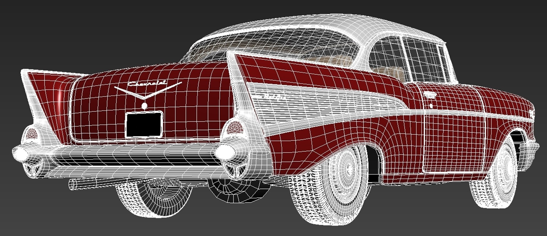 Chevrolet Bel Air Coupe 1957 3D Model - TurboSquid 2214491