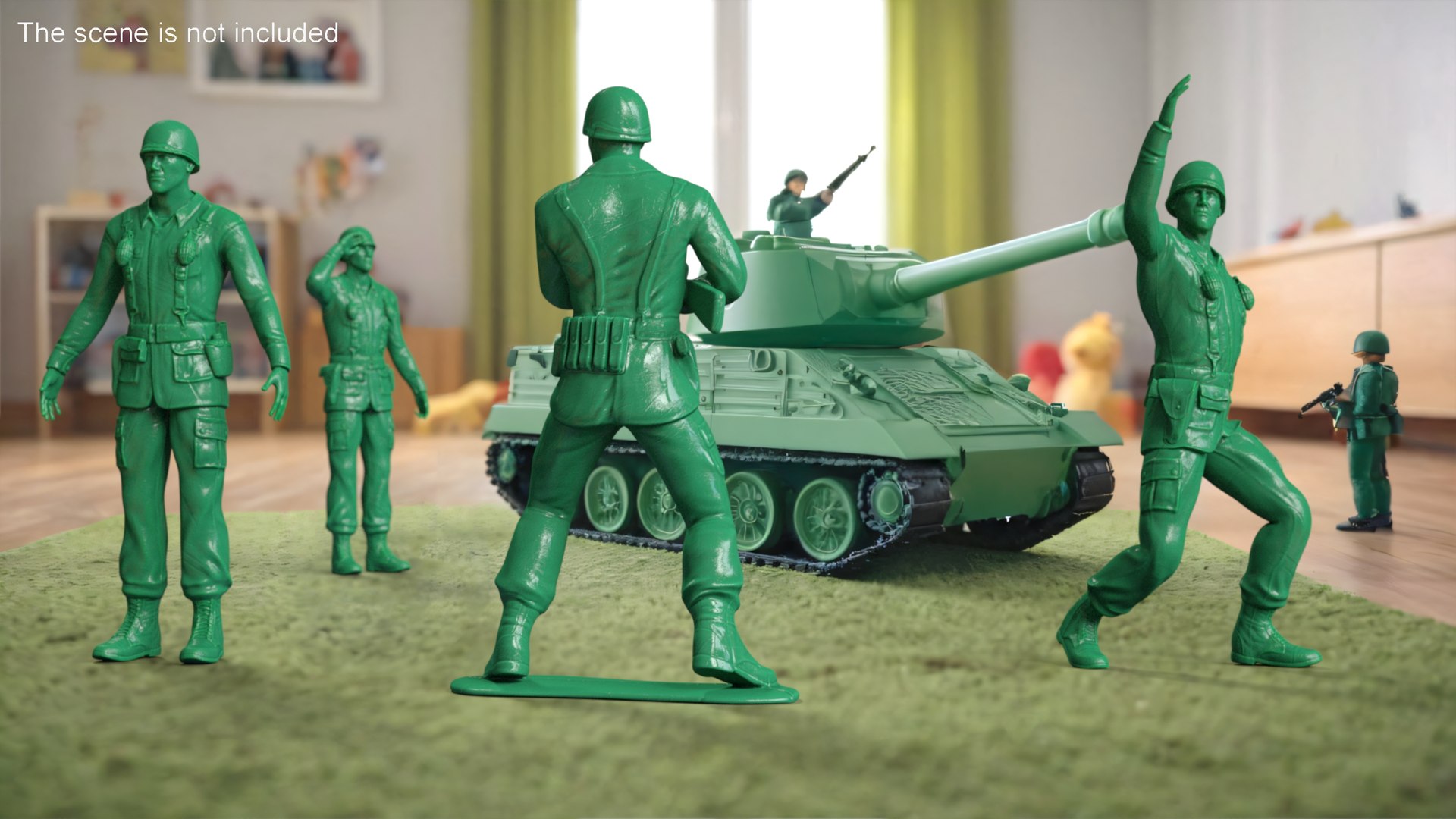 Green Toy Soldier With Gun 3D - TurboSquid 2185969