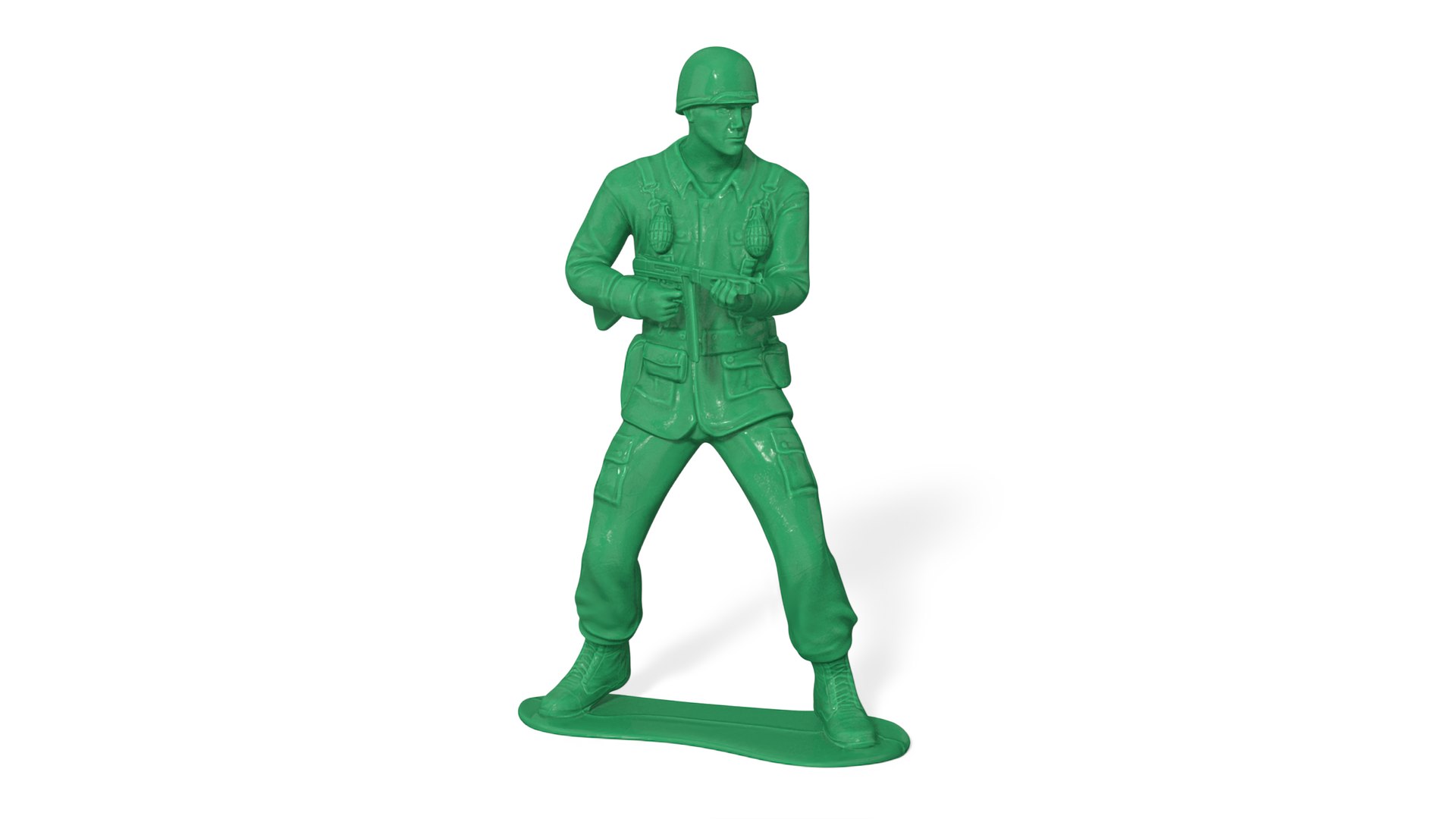 Green Toy Soldier With Gun 3D - TurboSquid 2185969