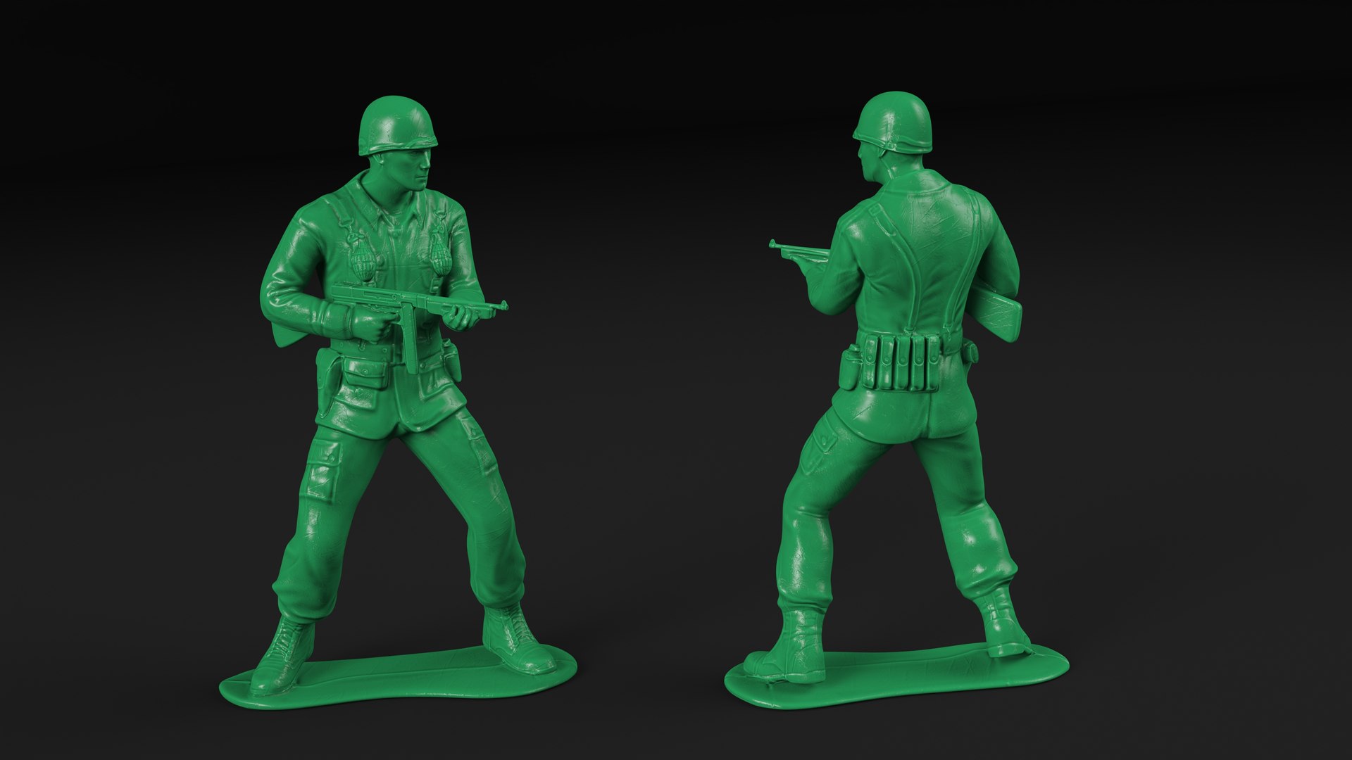 Green Toy Soldier With Gun 3D - TurboSquid 2185969