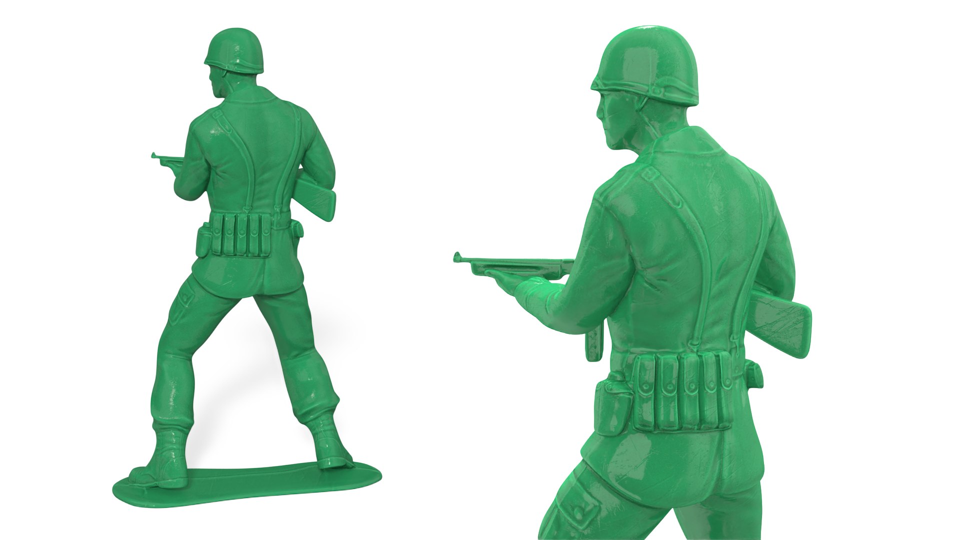 Green Toy Soldier With Gun 3D - TurboSquid 2185969