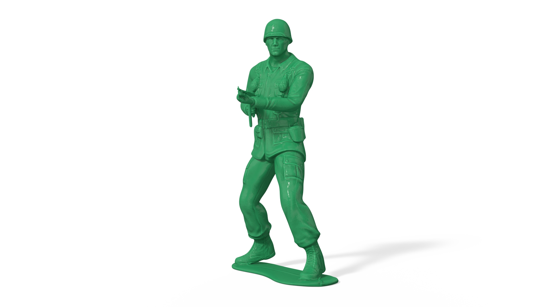 Green Toy Soldier With Gun 3D - TurboSquid 2185969