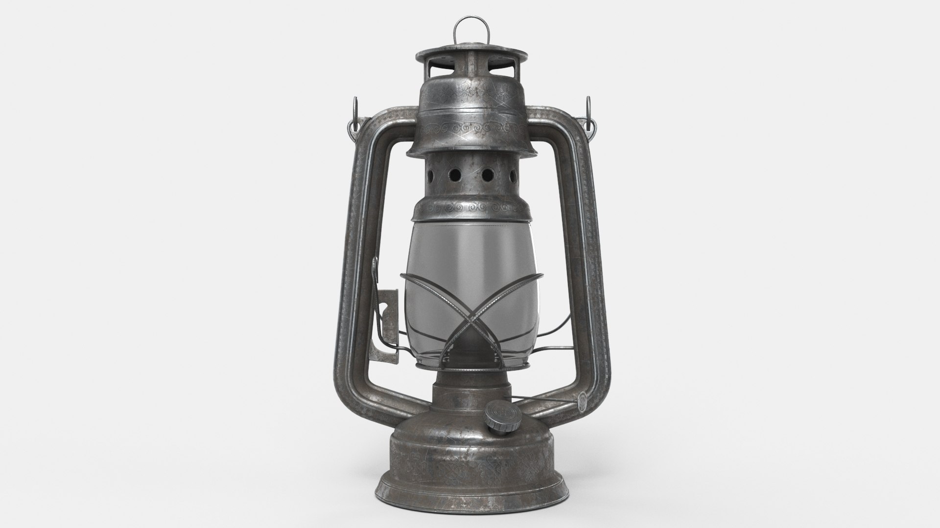 Rustic Kerosene Lantern Scratched Steel - PBR Model - TurboSquid 2158575