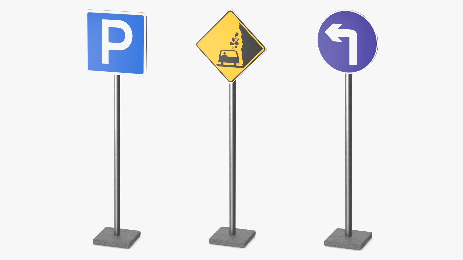 Road Signs Collection 3D Model - TurboSquid 2248808