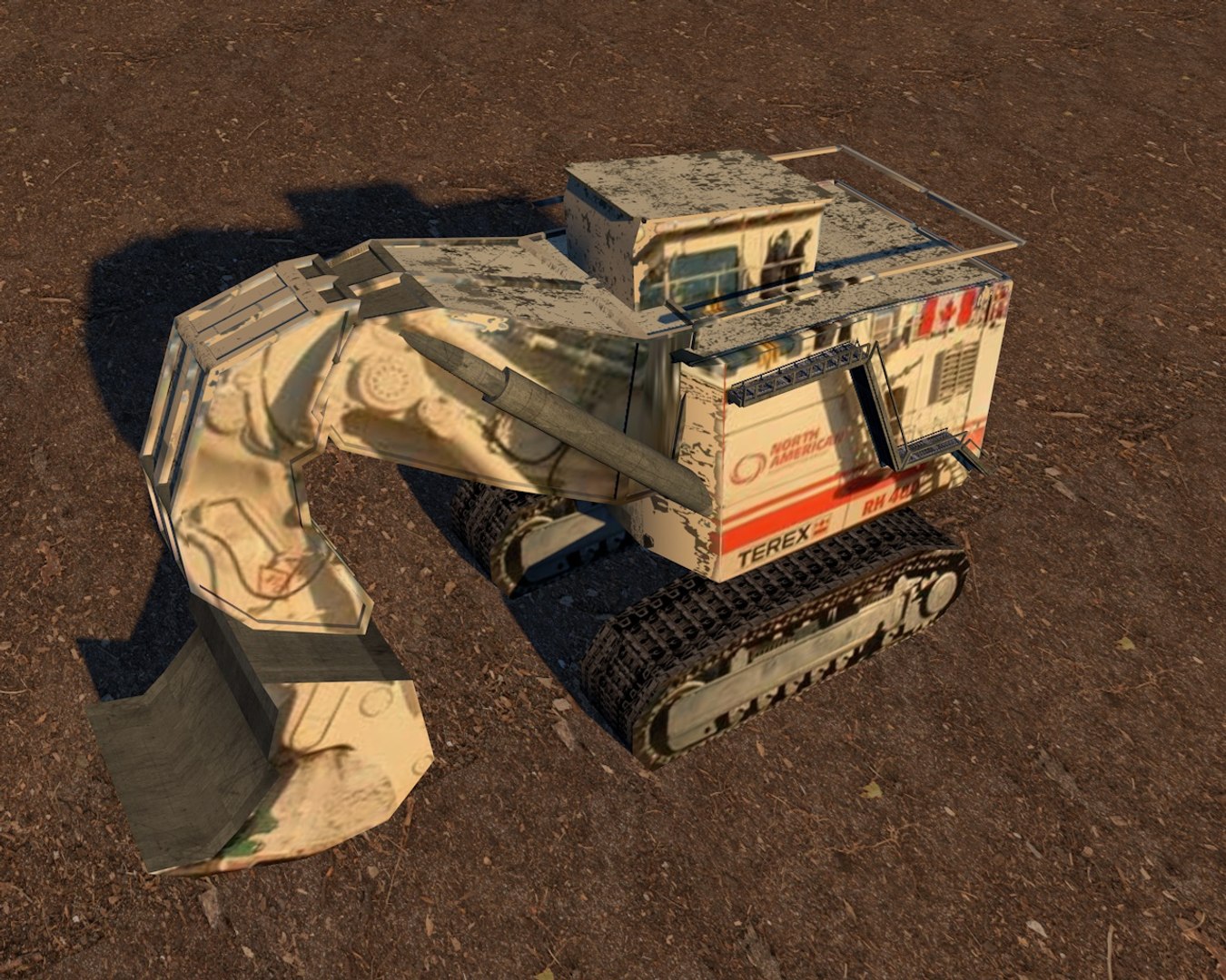 Terex Rh400 Hydraulic Mining Excavator C4d