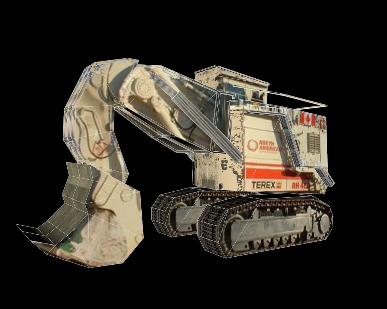 Terex Rh400 Hydraulic Mining Excavator C4d