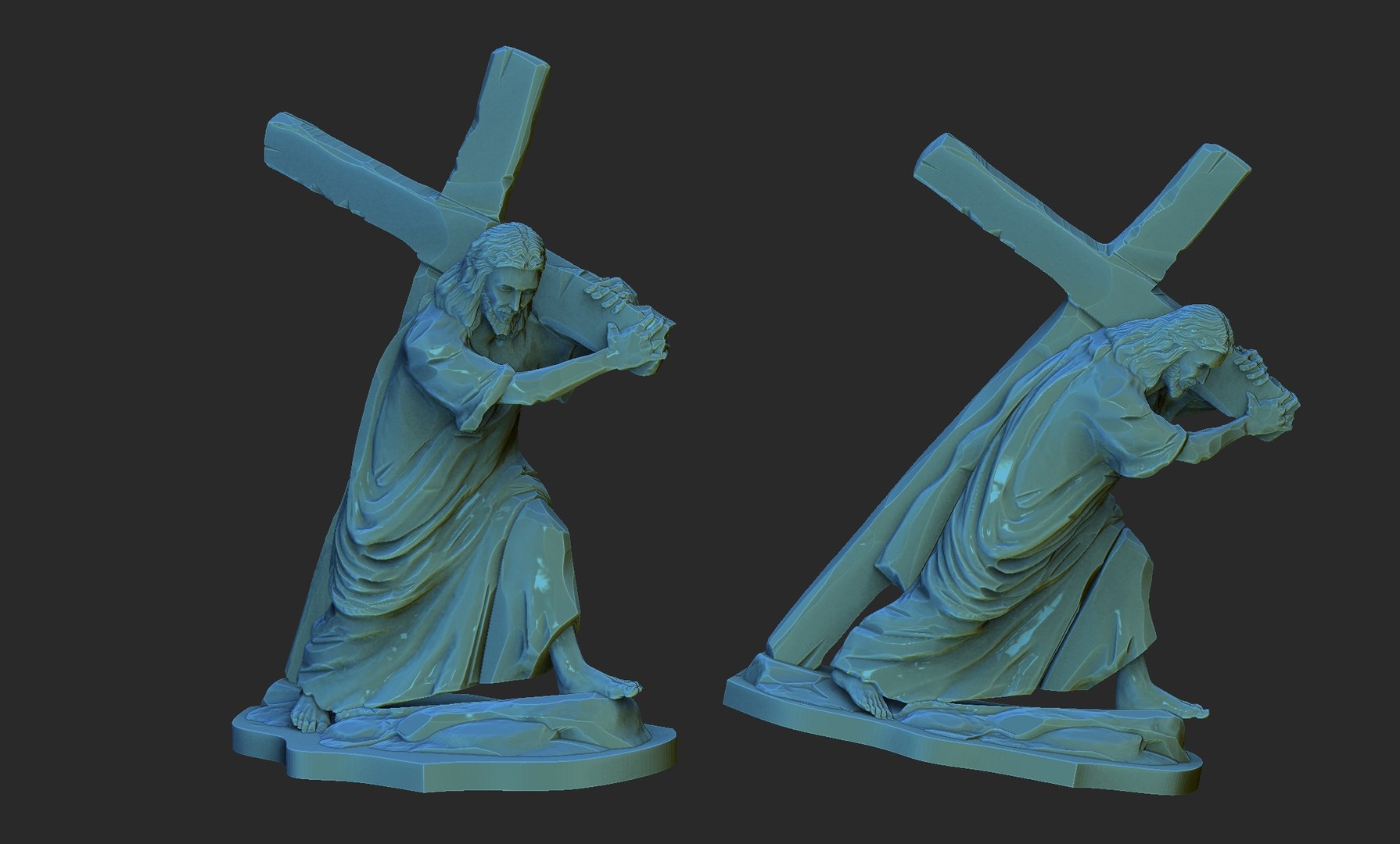 3D Christ Carrying The Cross Model - TurboSquid 2219625