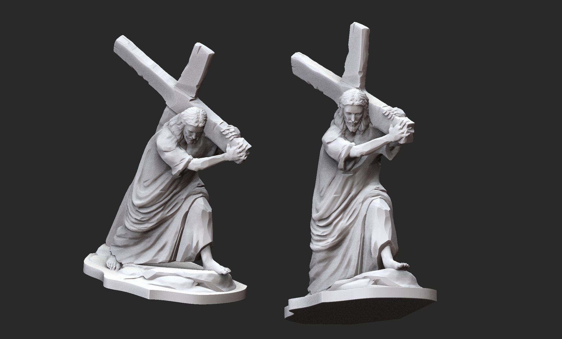3D Christ Carrying The Cross Model - TurboSquid 2219625