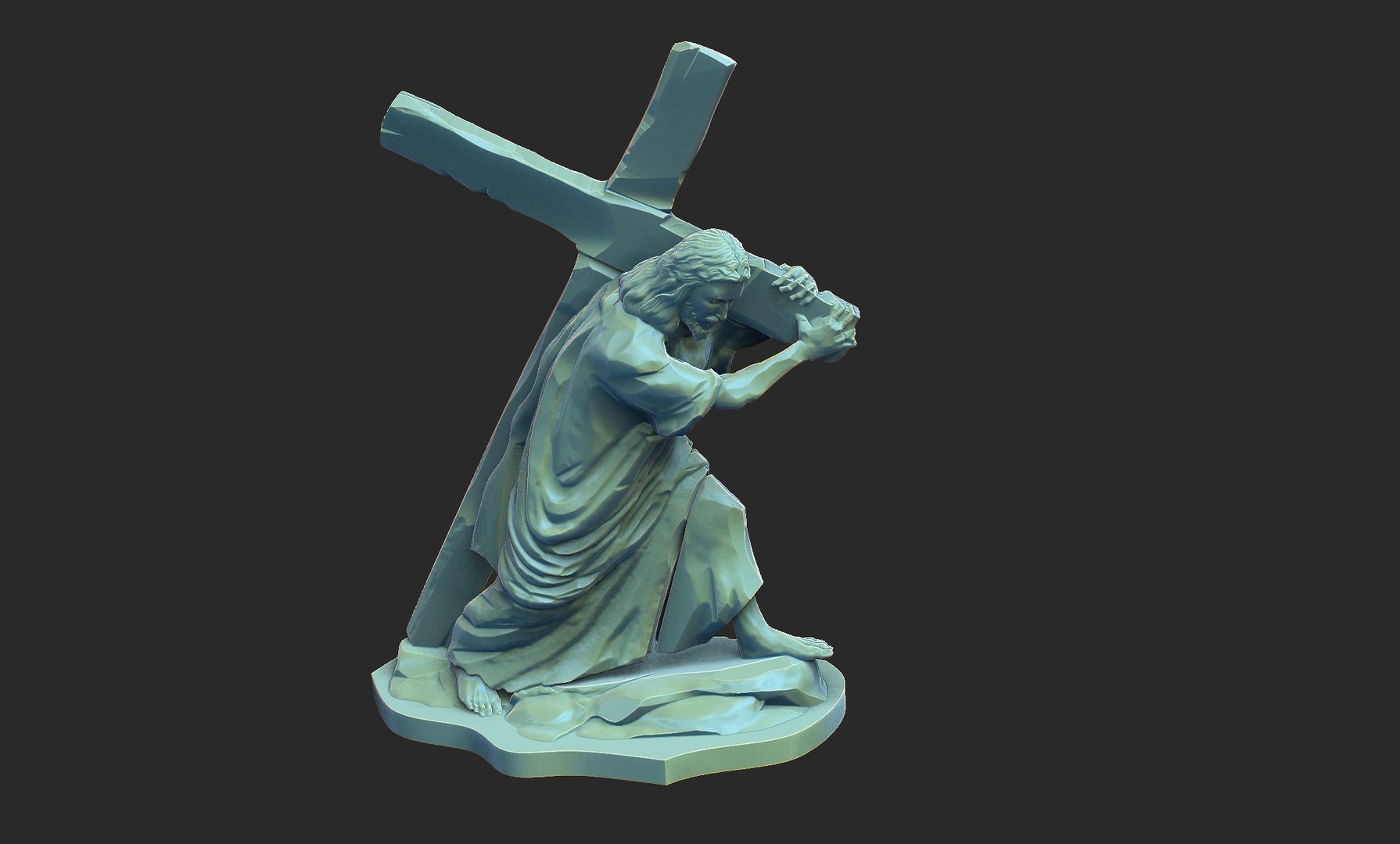 3D Christ Carrying The Cross Model - TurboSquid 2219625