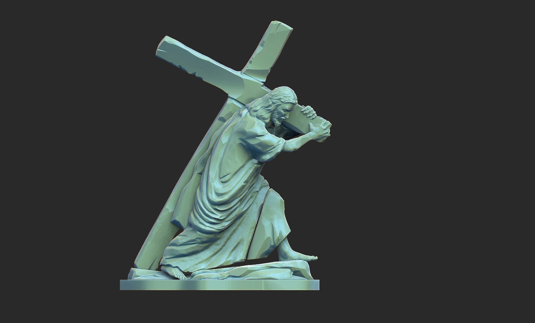 3D Christ Carrying The Cross Model - TurboSquid 2219625