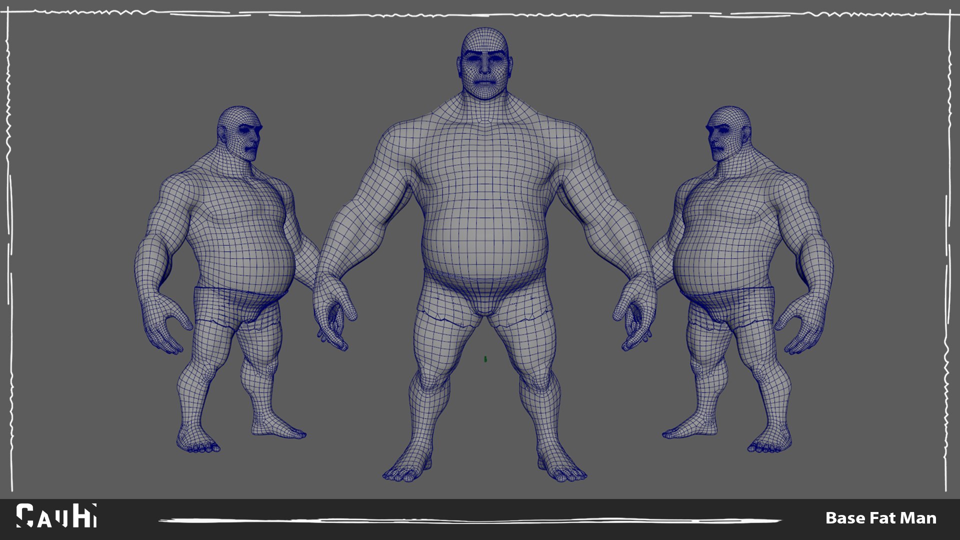 Stylized Fat Man Anatomy Game 3D Model - TurboSquid 2026830