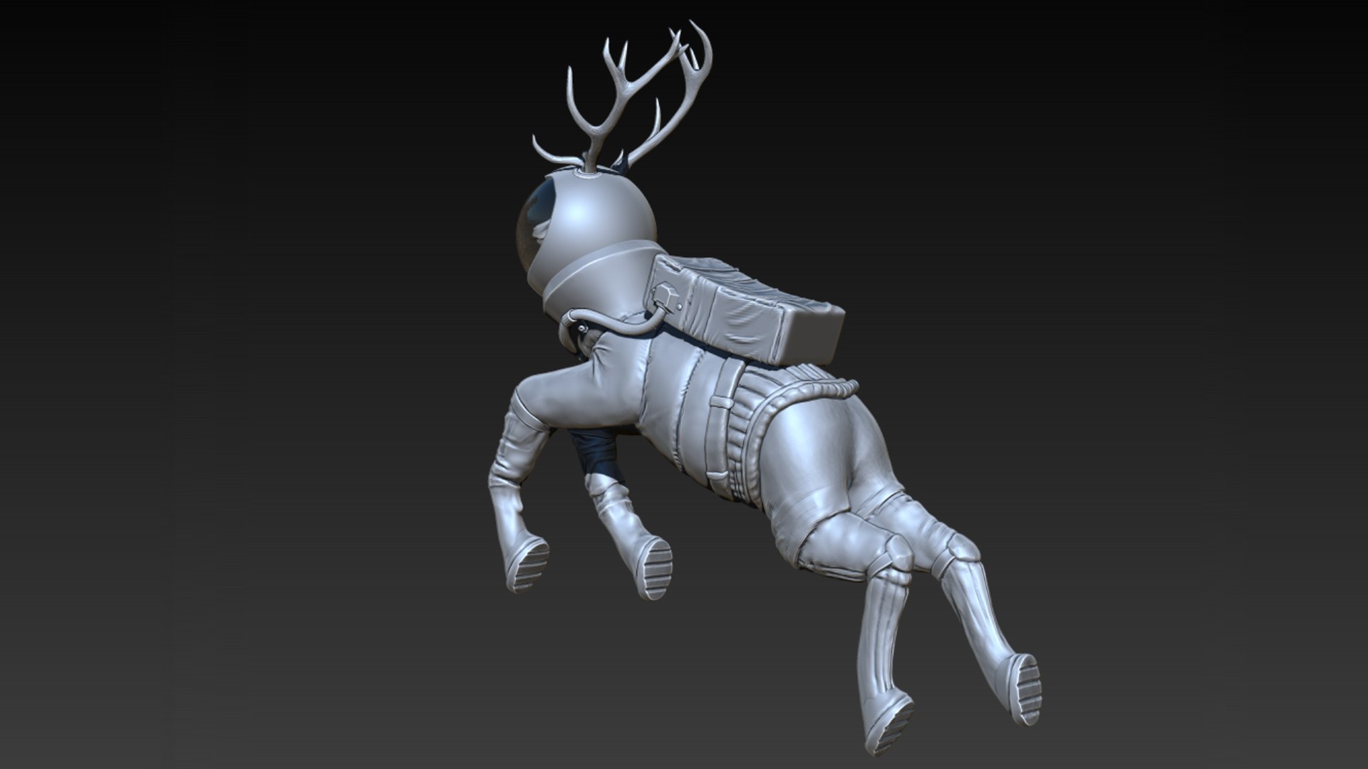 3D Space Deer - TurboSquid 2213259