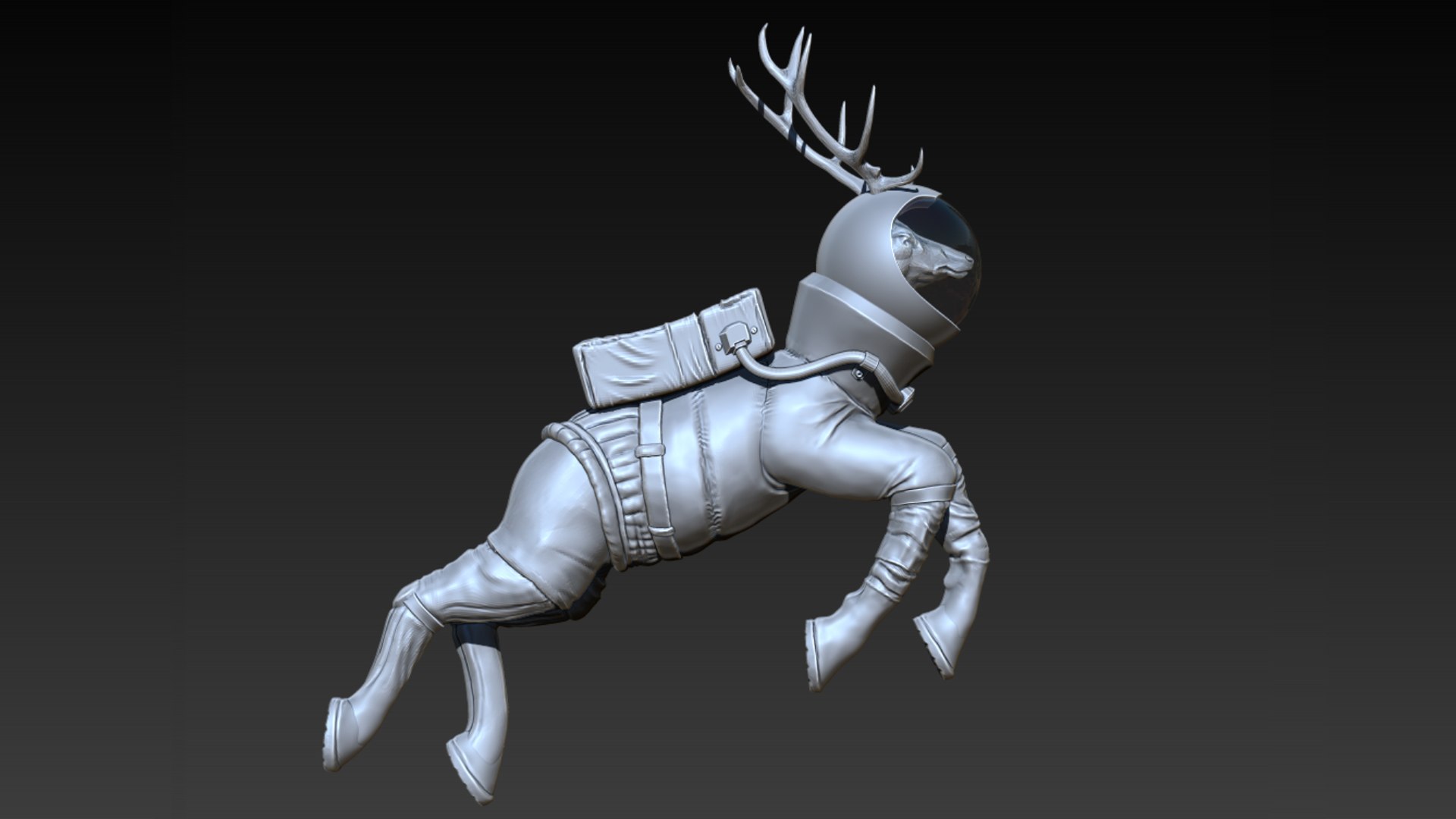 3D Space Deer - TurboSquid 2213259