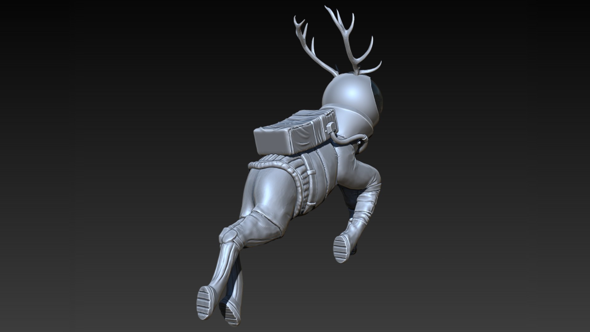 3D Space Deer - TurboSquid 2213259