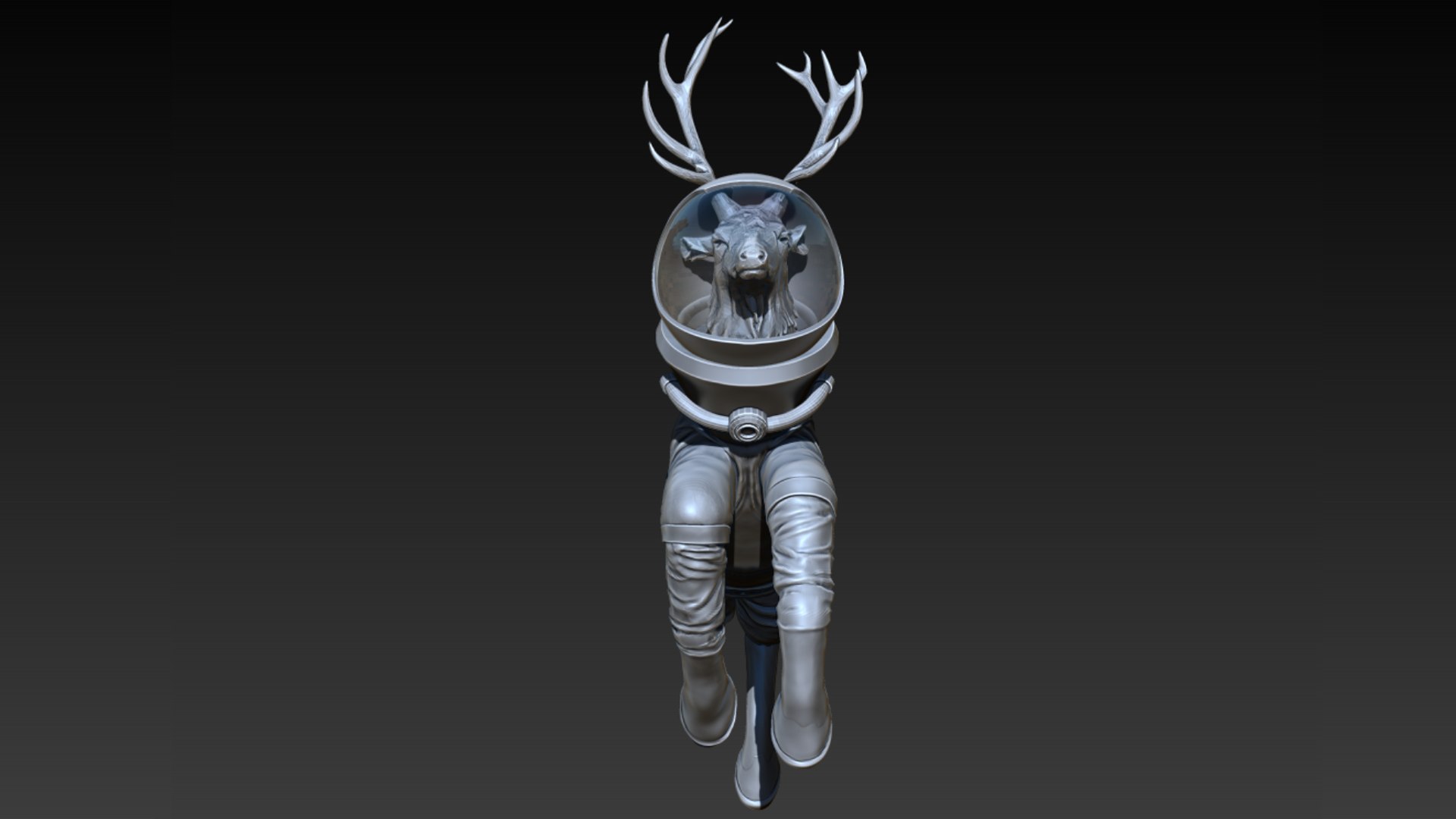 3D Space Deer - TurboSquid 2213259