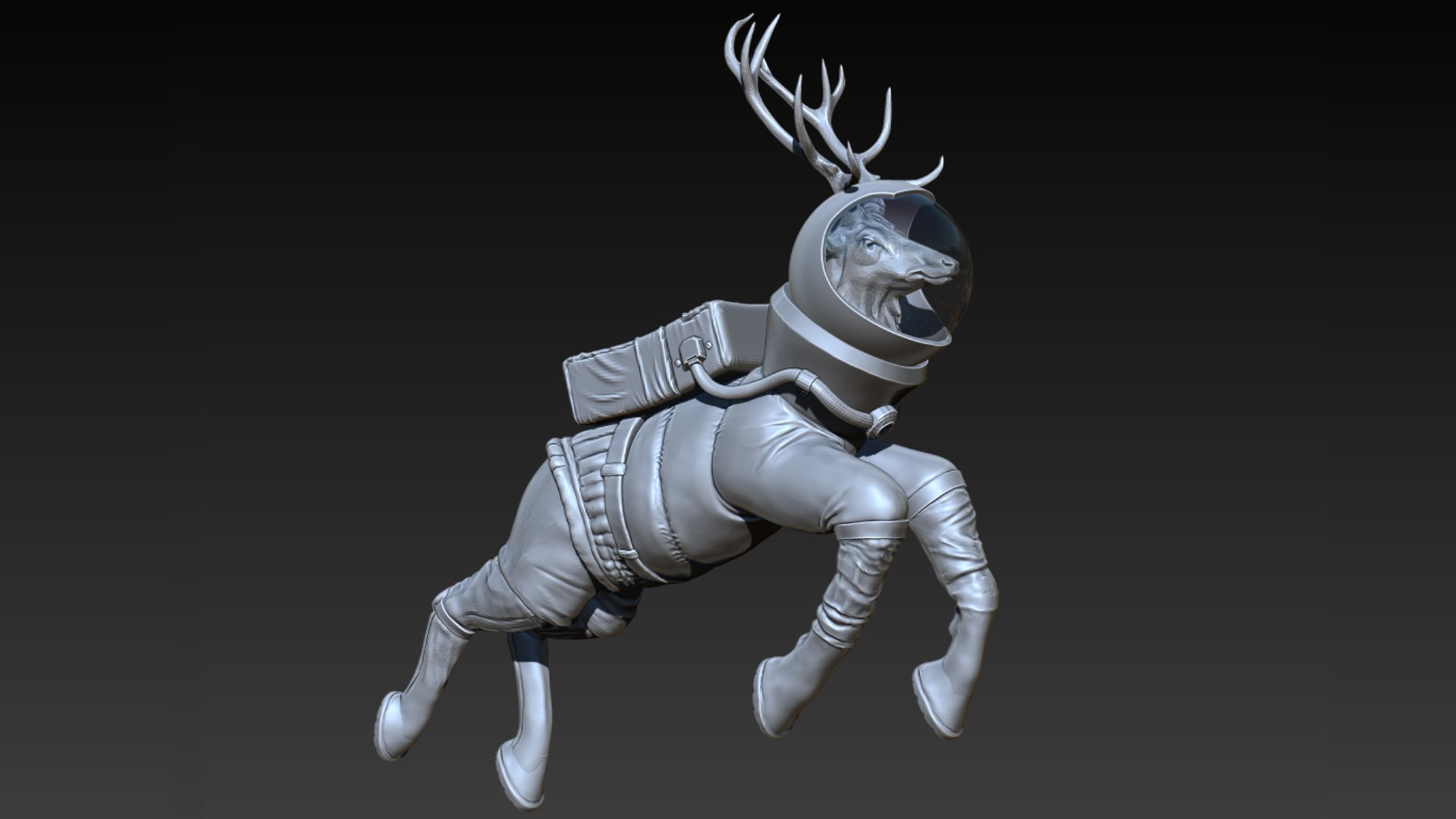 3D Space Deer - TurboSquid 2213259