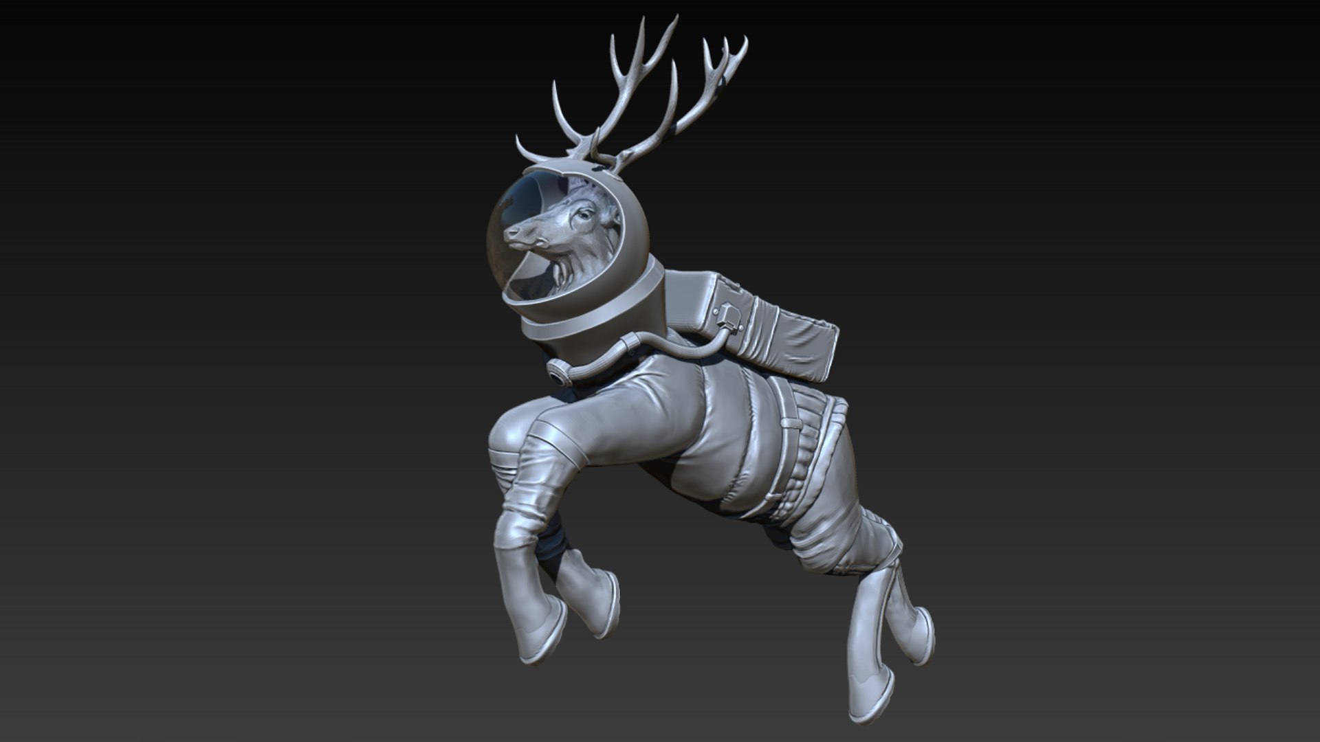 3D Space Deer - TurboSquid 2213259