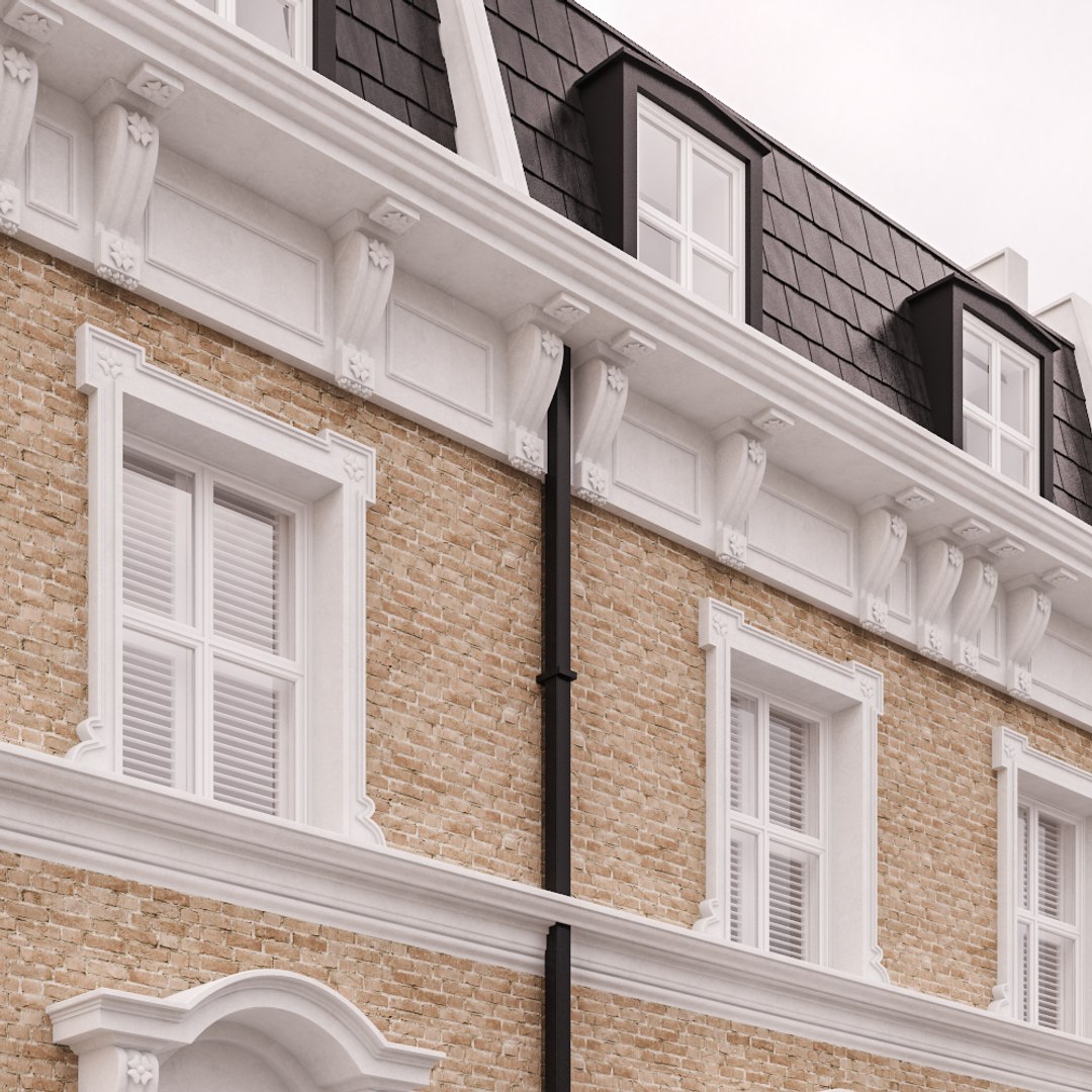 3d Regency Terrace Houses Street Model