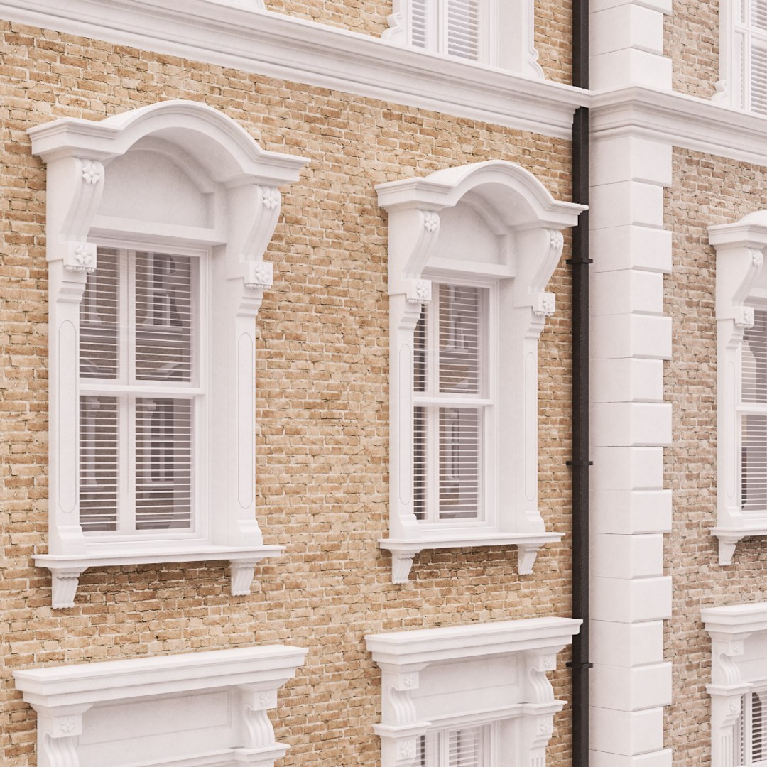3d Regency Terrace Houses Street Model