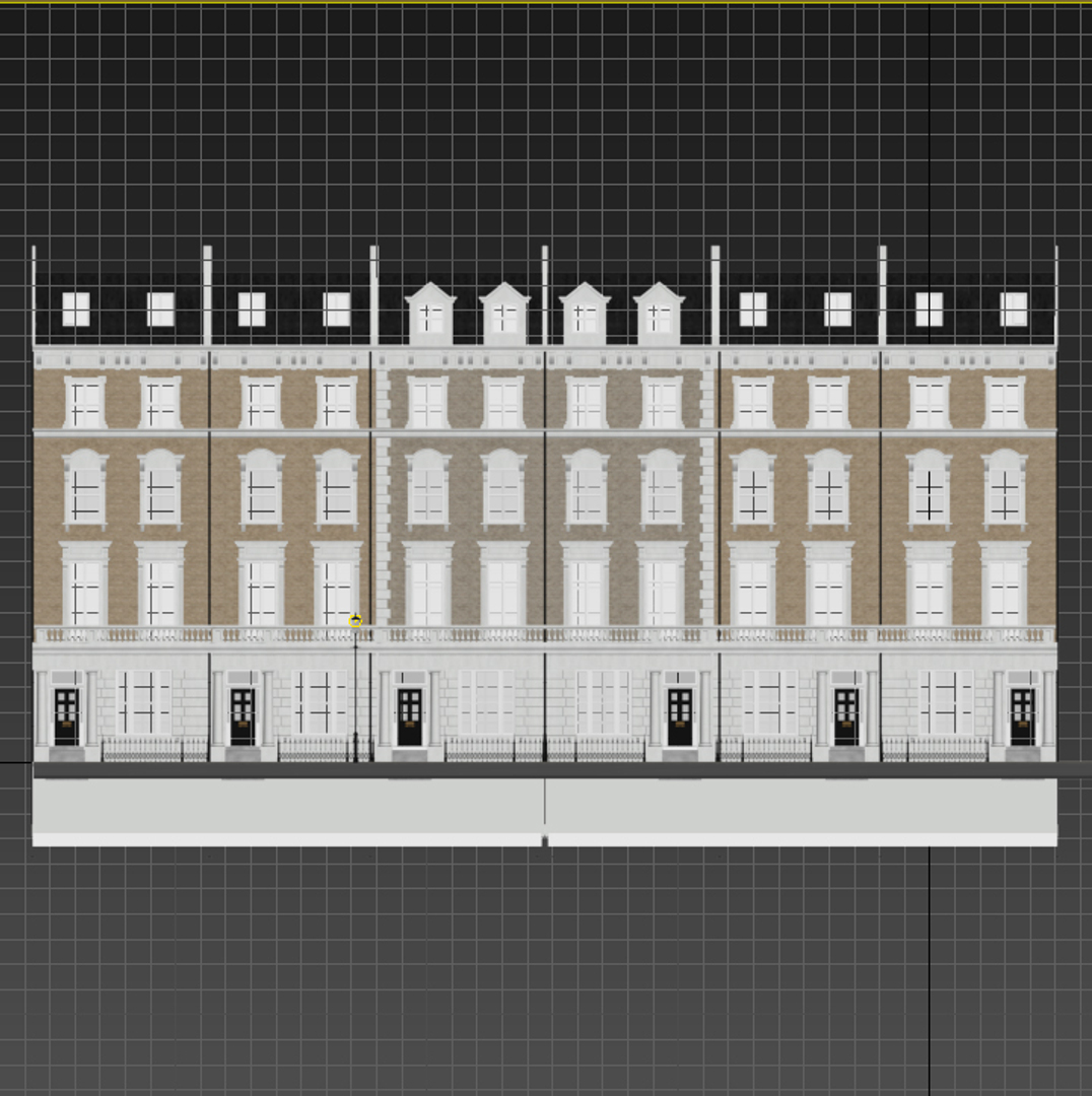 3d regency terrace houses street model