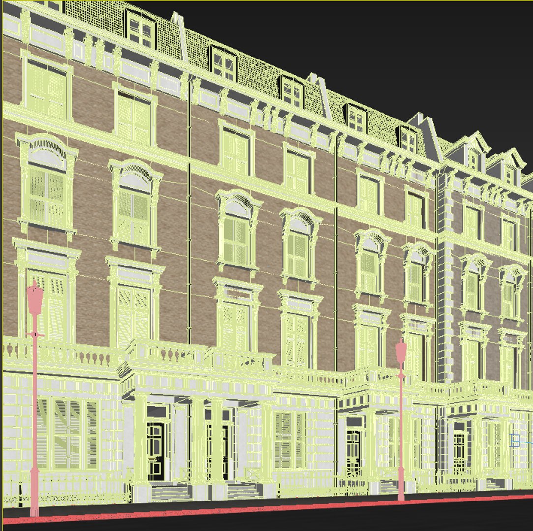 3d Regency Terrace Houses Street Model
