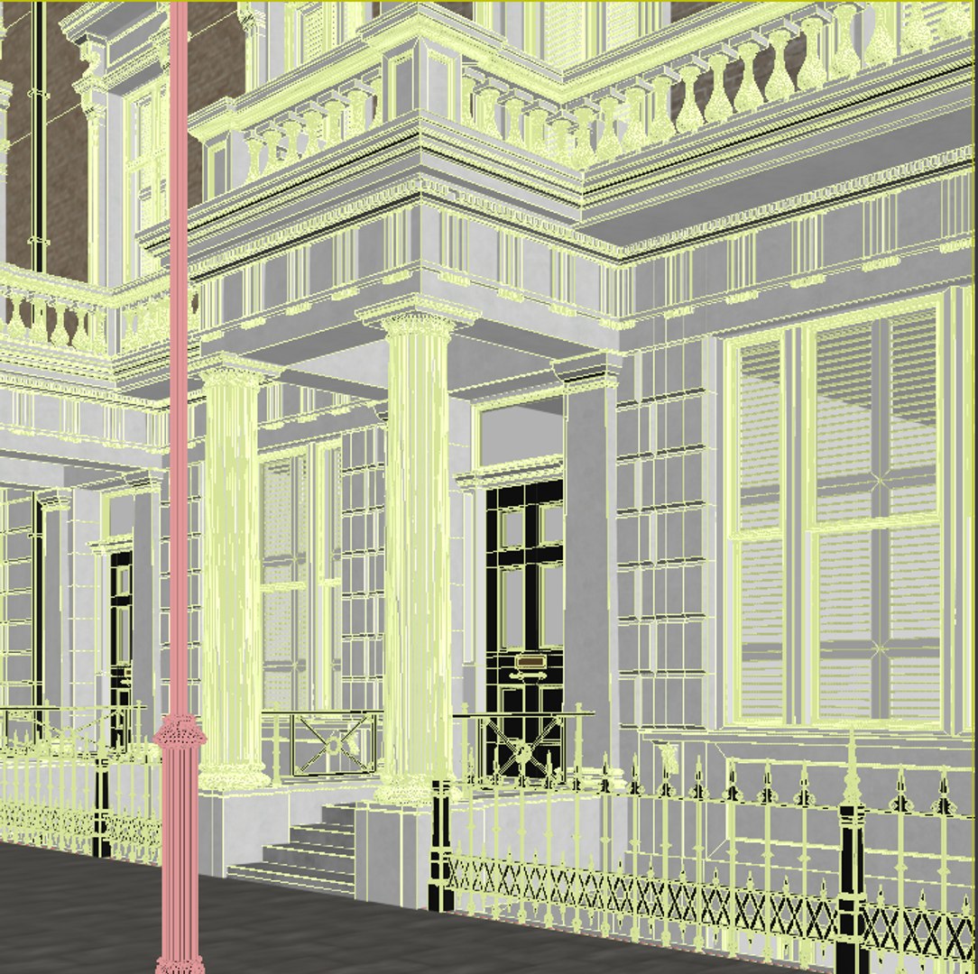 3d Regency Terrace Houses Street Model
