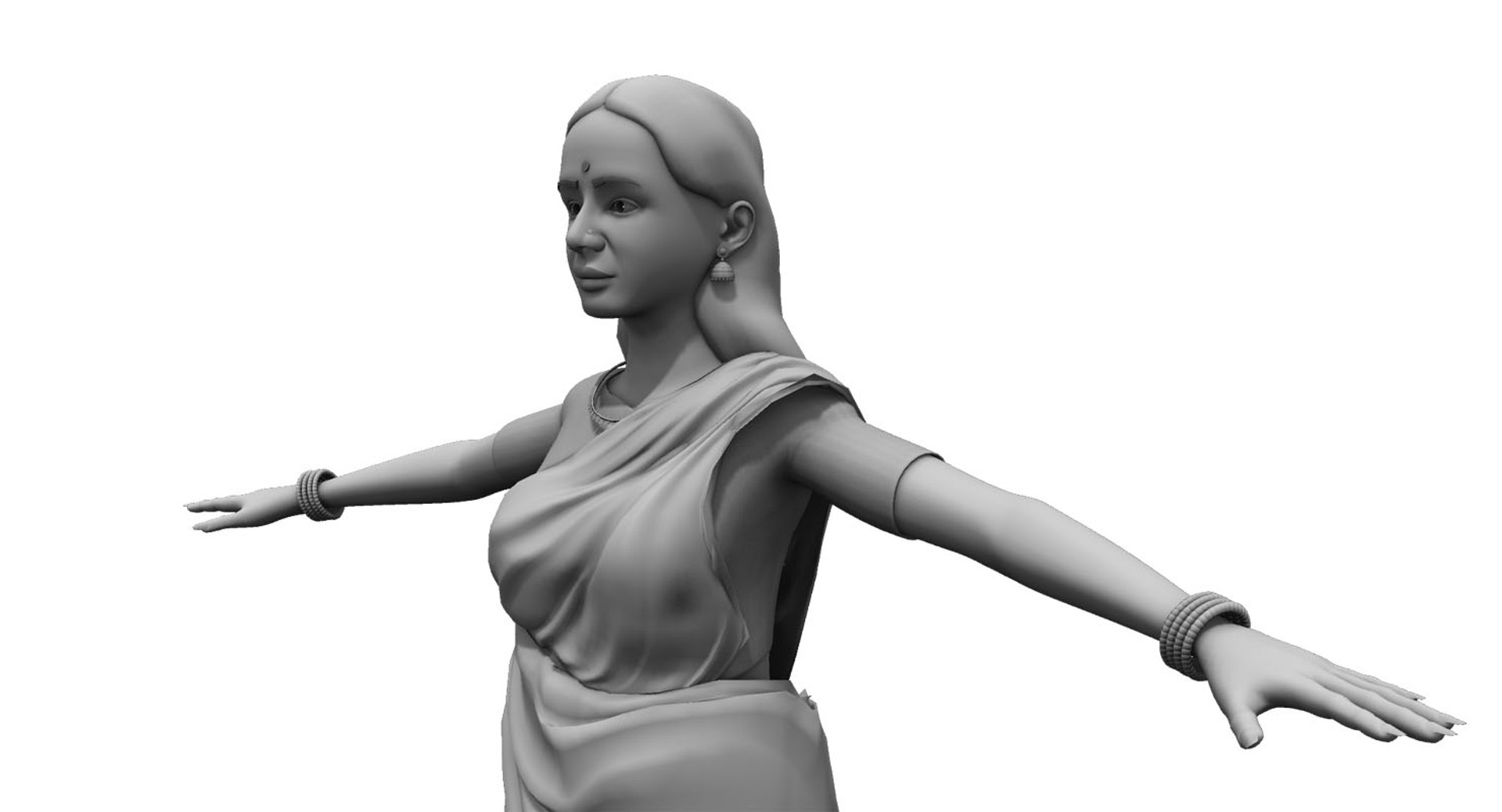 India Woman 3D Model - TurboSquid 1535351