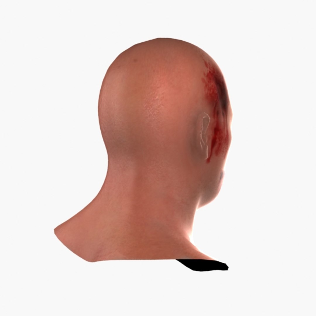 Zombie Head 3d Model