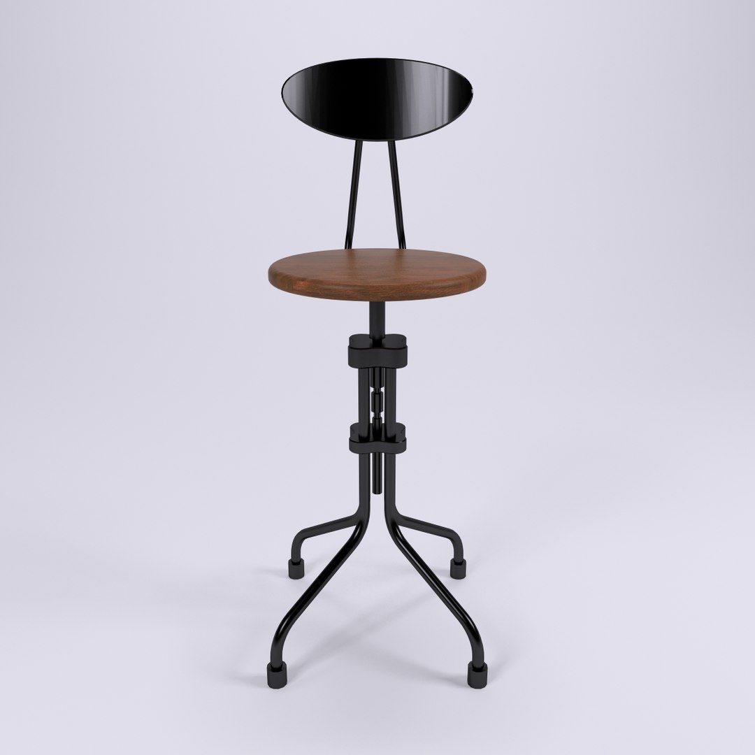 brexton industrial stool design 3d model