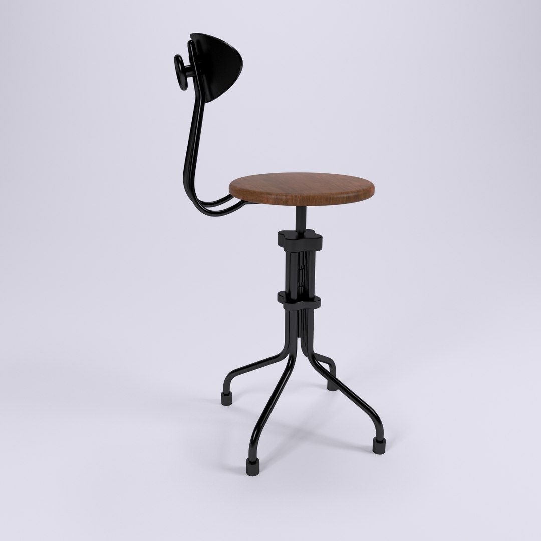 brexton industrial stool design 3d model