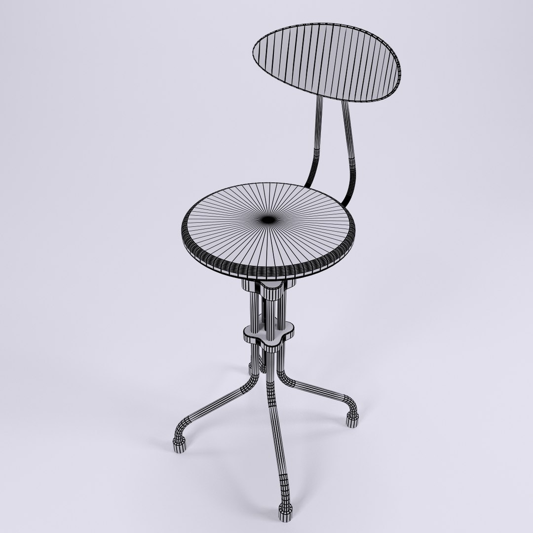 brexton industrial stool design 3d model