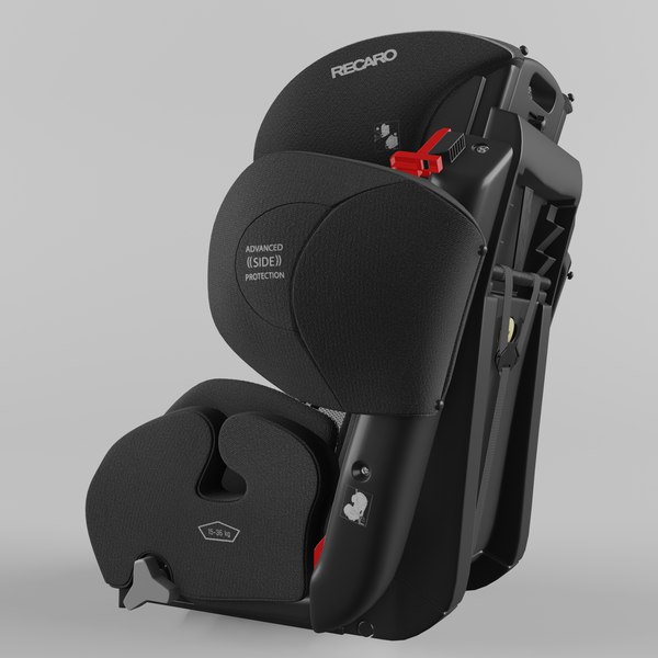 3D Recaro Young Sport Hero Children Car Seat Core Carbon Black ...