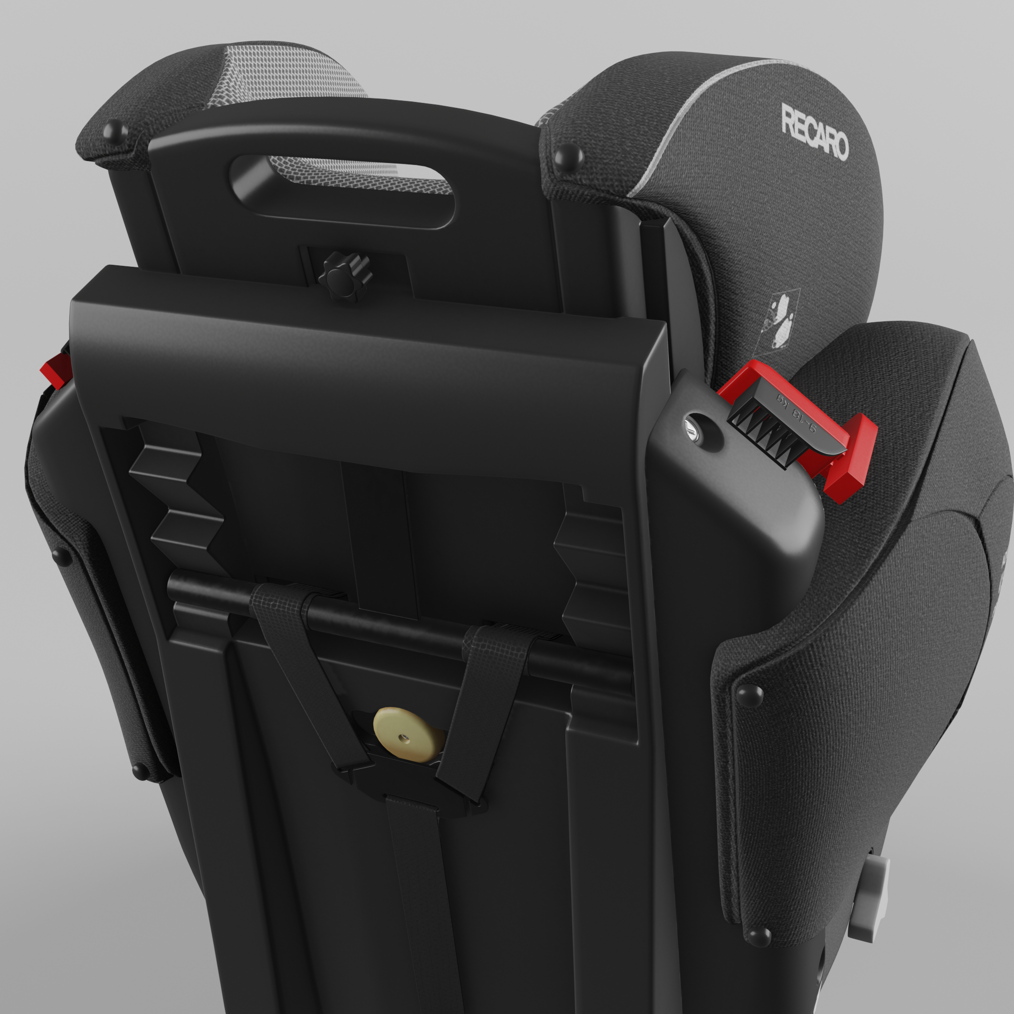 3D Recaro Young Sport Hero Children Car Seat Core Carbon Black ...