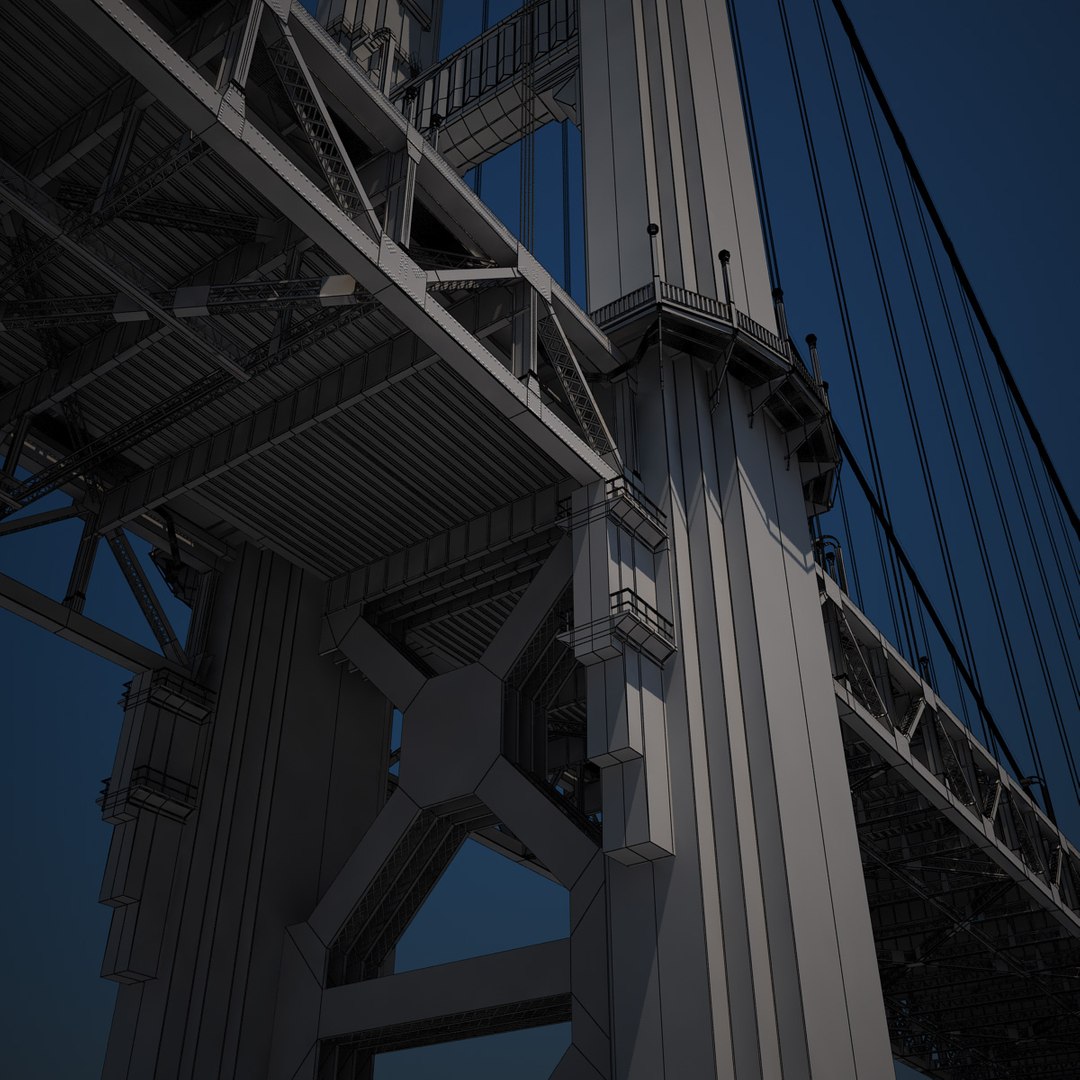 Golden Gate Bridge Architecture 3d Model
