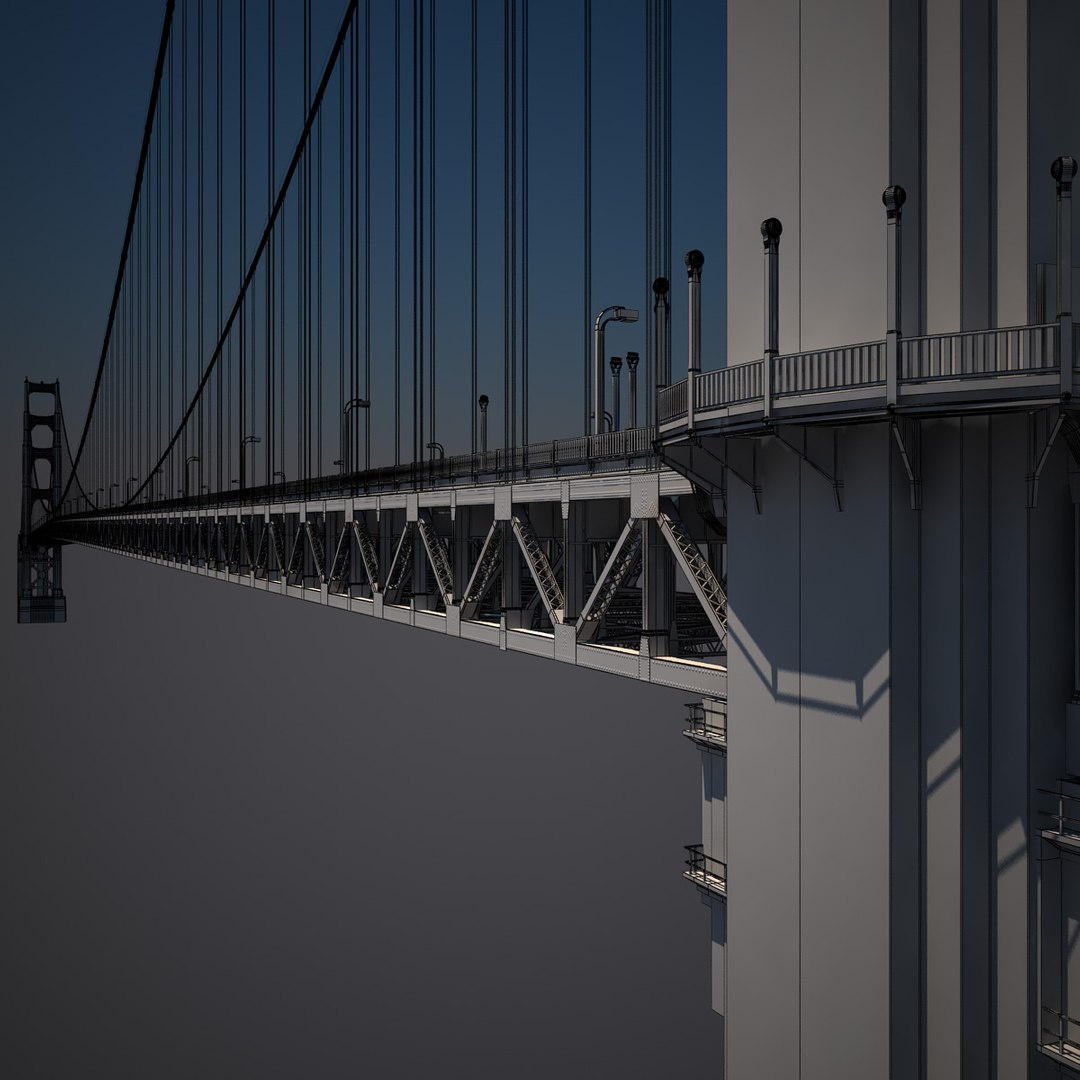Golden Gate Bridge Architecture 3d Model