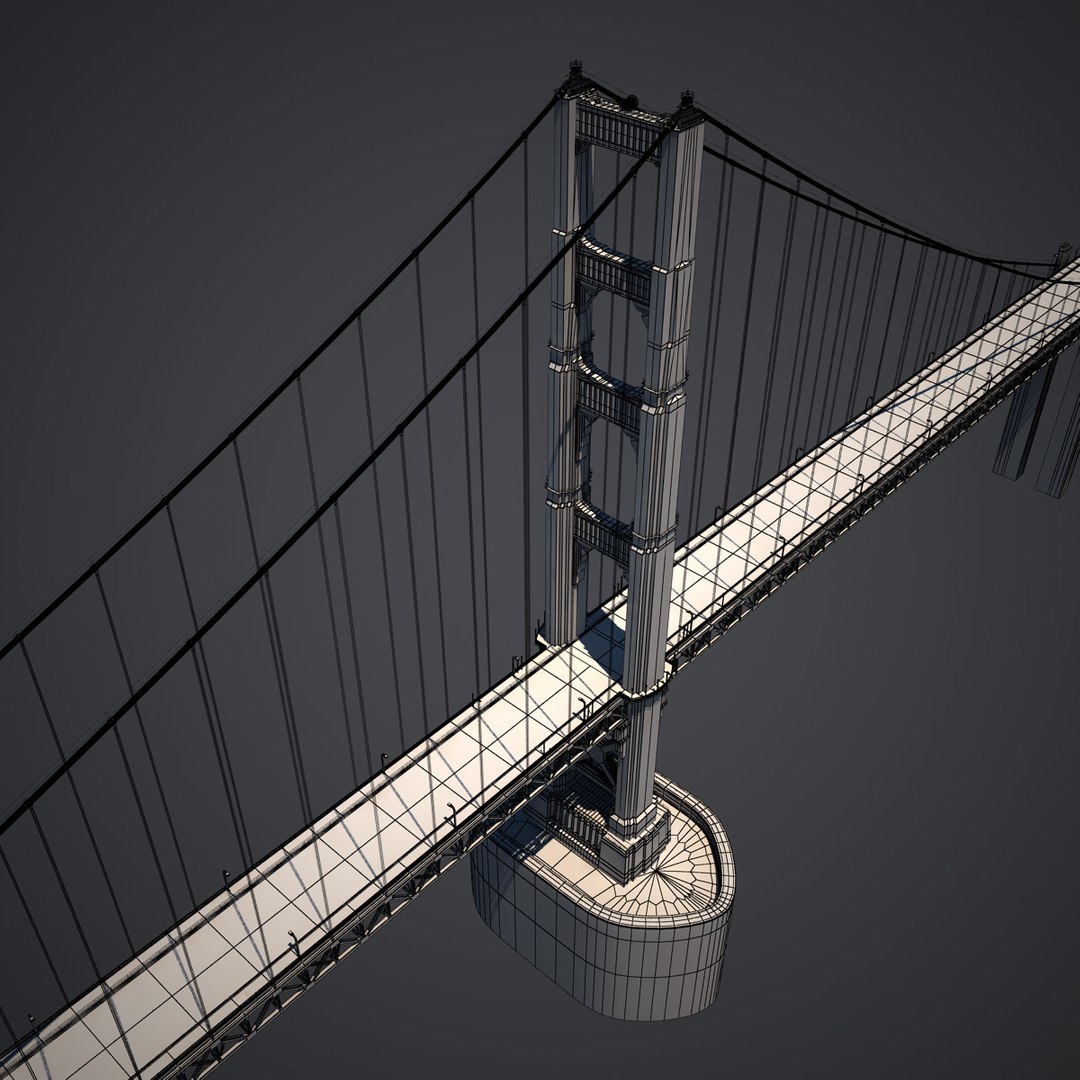 Golden Gate Bridge Architecture 3d Model