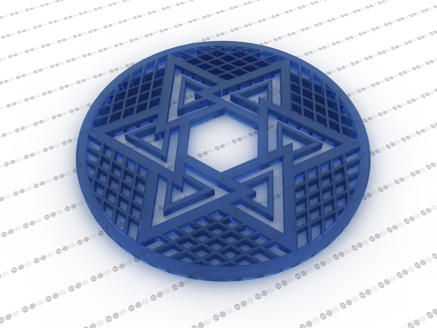 3D star david medallion model - TurboSquid 1416734