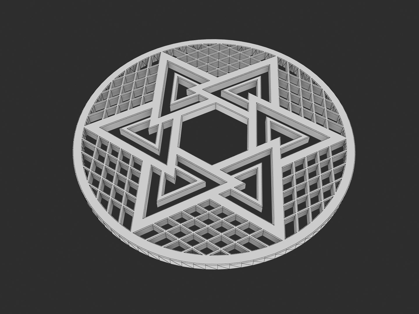 3D star david medallion model - TurboSquid 1416734