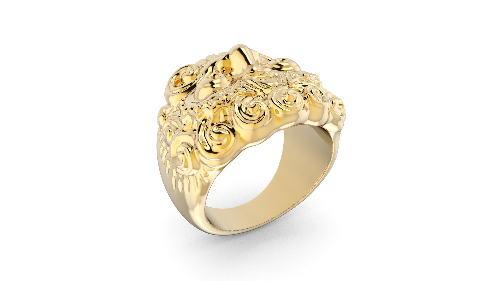 3D Ring Bali Barong In Gold - TurboSquid 2022684